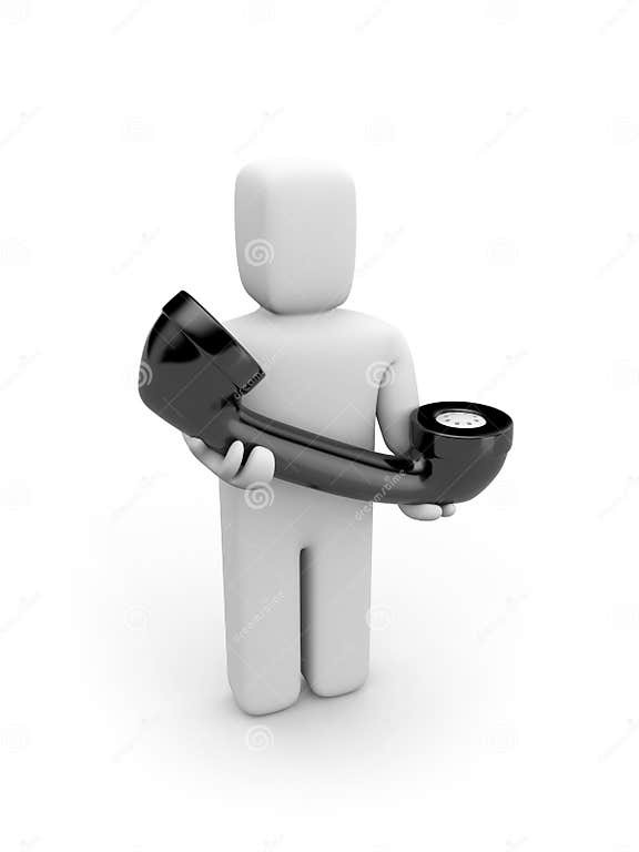 Waiting your calls stock illustration. Illustration of headphone - 13399889