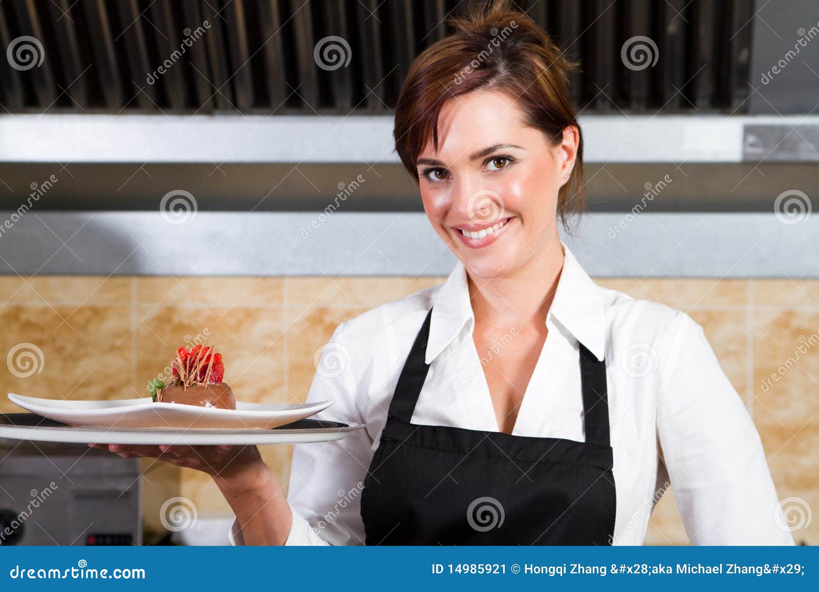 Waitress stock image. Image of friendly, expertise, dish - 14985921
