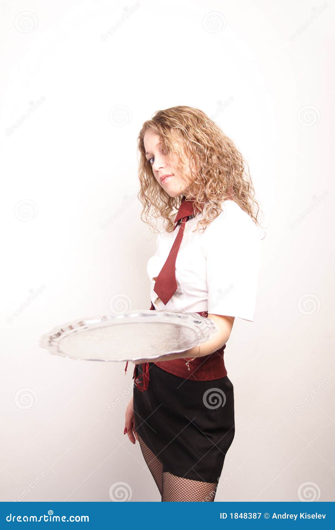 Waitress In Bunny Suit Records Your Order Royalty-Free Stock ...