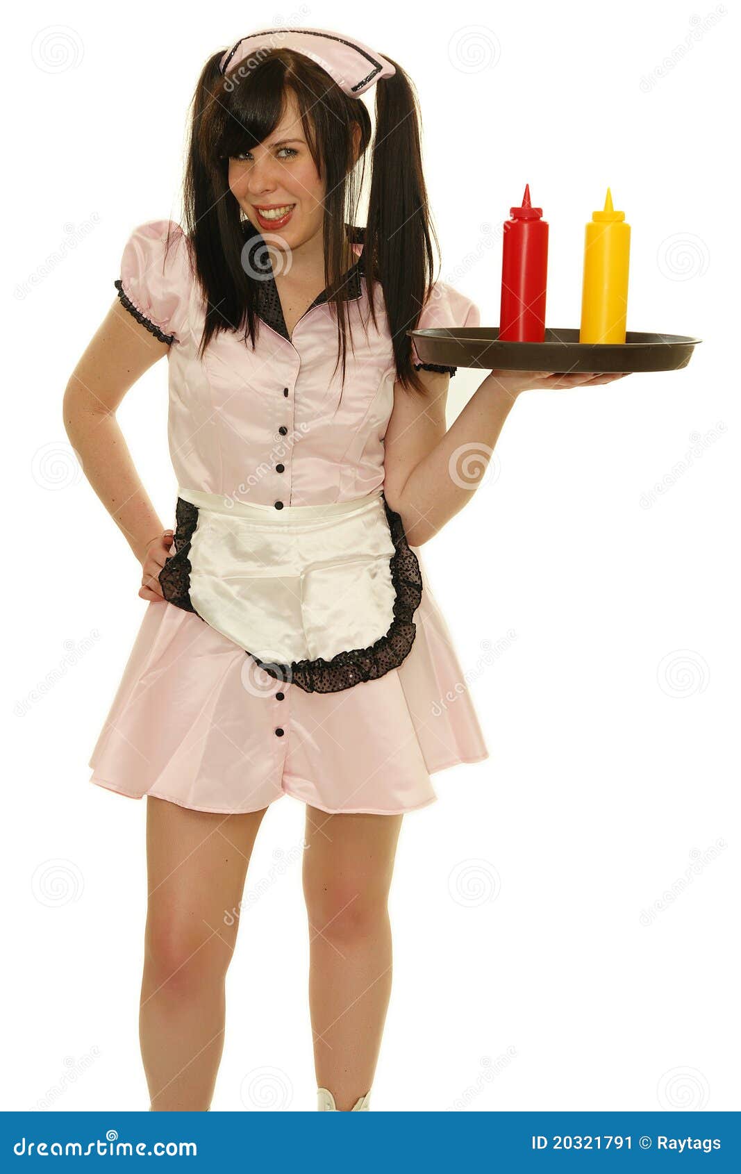 Waitress stock image. Image of isolated, serving, restaurant - 20321791