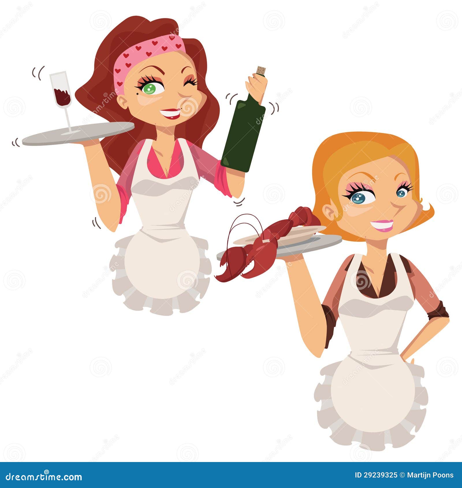 Waitress Stock Vector Illustration Of Restaurant Female 29239325