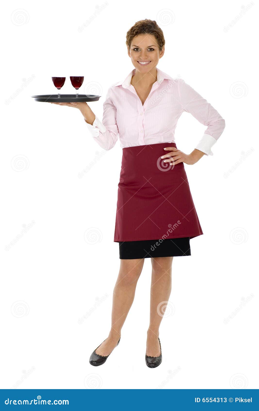Waitress stock image. Image of female, shot, alcohol, staff - 6554313