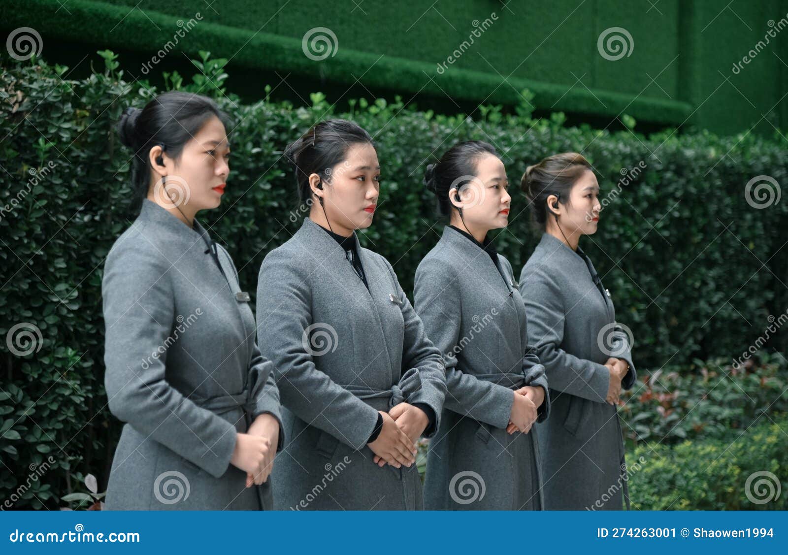 Chinese Waitress Standing Practice Editorial Photo - Image of waitress ...