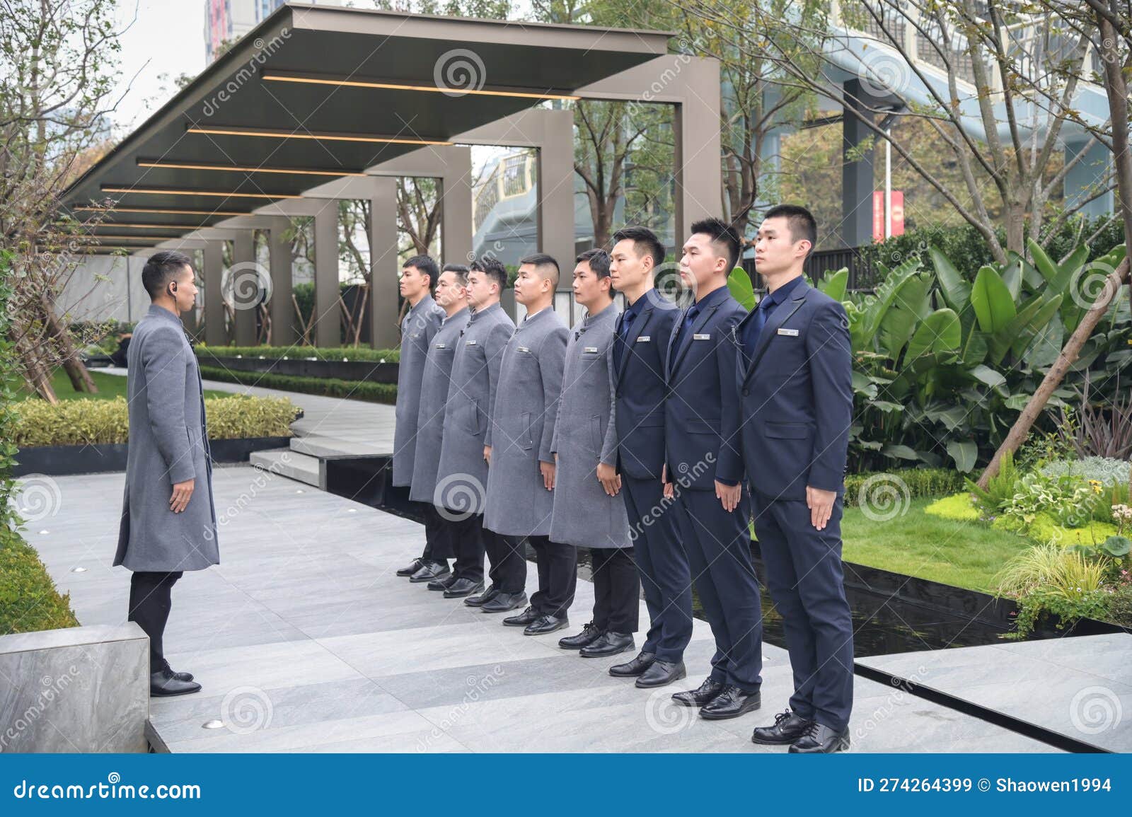 Chinese Waitress Standing Practice Editorial Stock Image - Image of ...