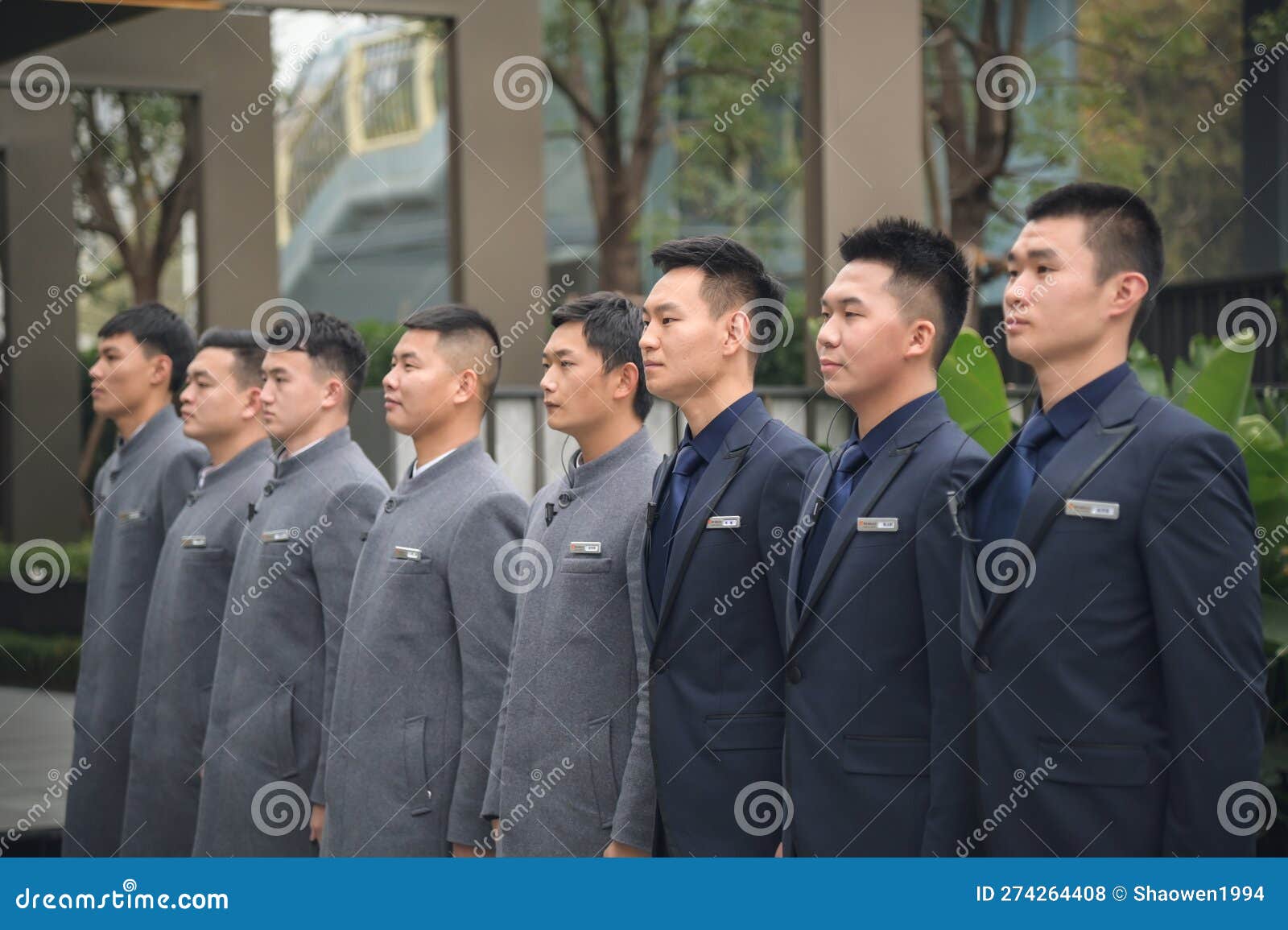 Chinese Waitress Standing Practice Editorial Stock Photo - Image of ...