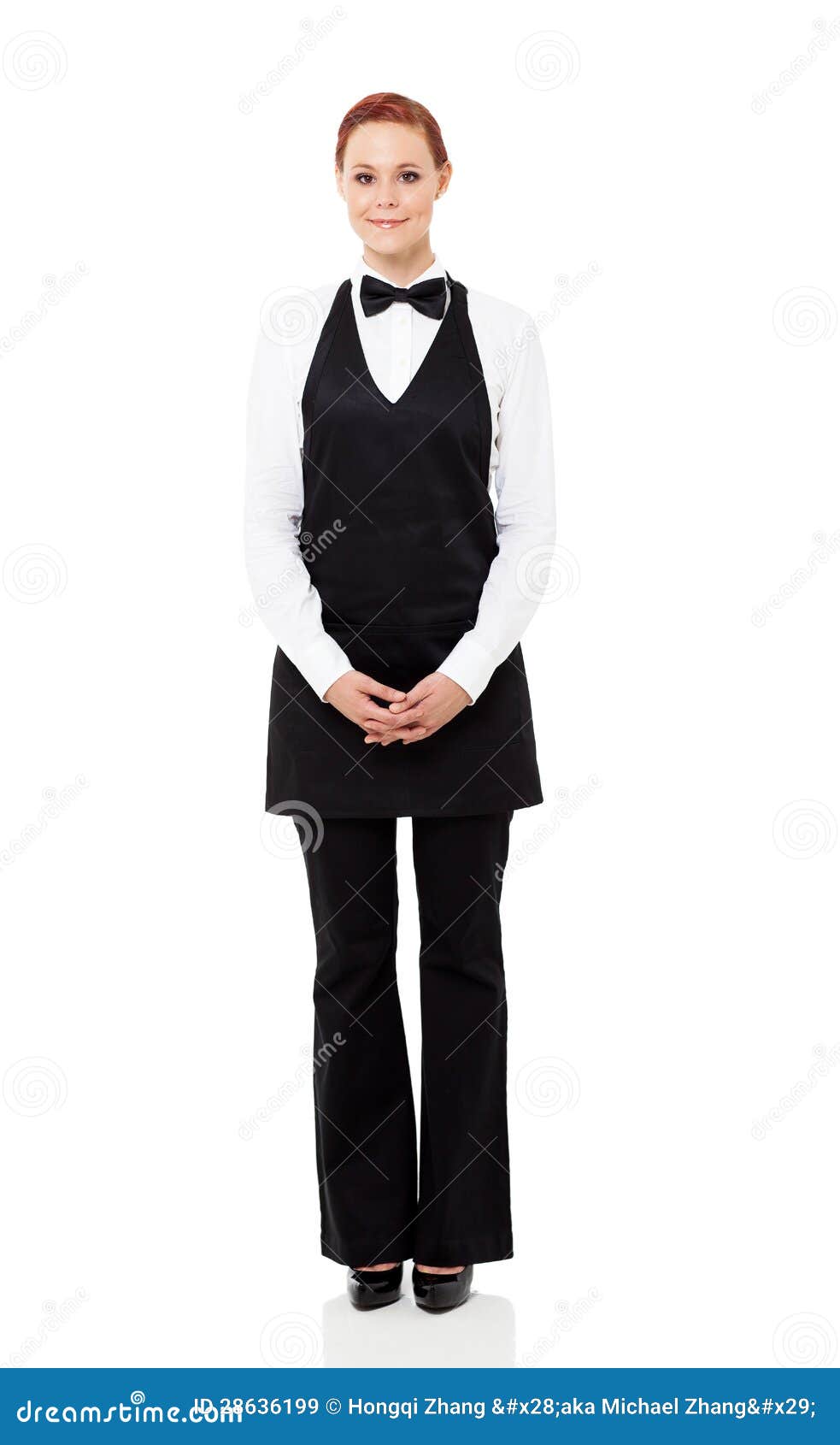 Waitress full length stock image. Image of cheerful, caucasian - 28636199
