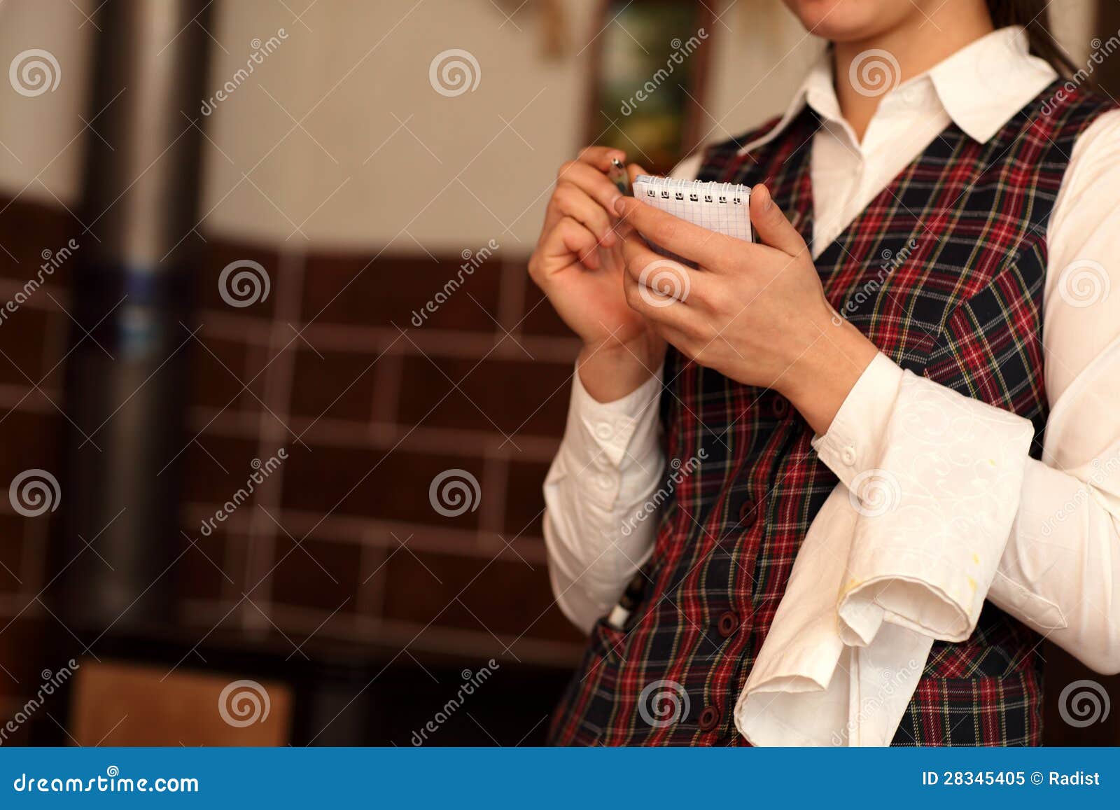 Waitress getting order stock image. Image of inside, paper - 28345405
