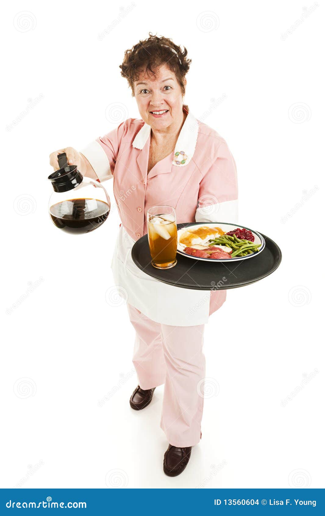 Waitress - Good Service stock photo. Image of apron, caucasian - 13560604