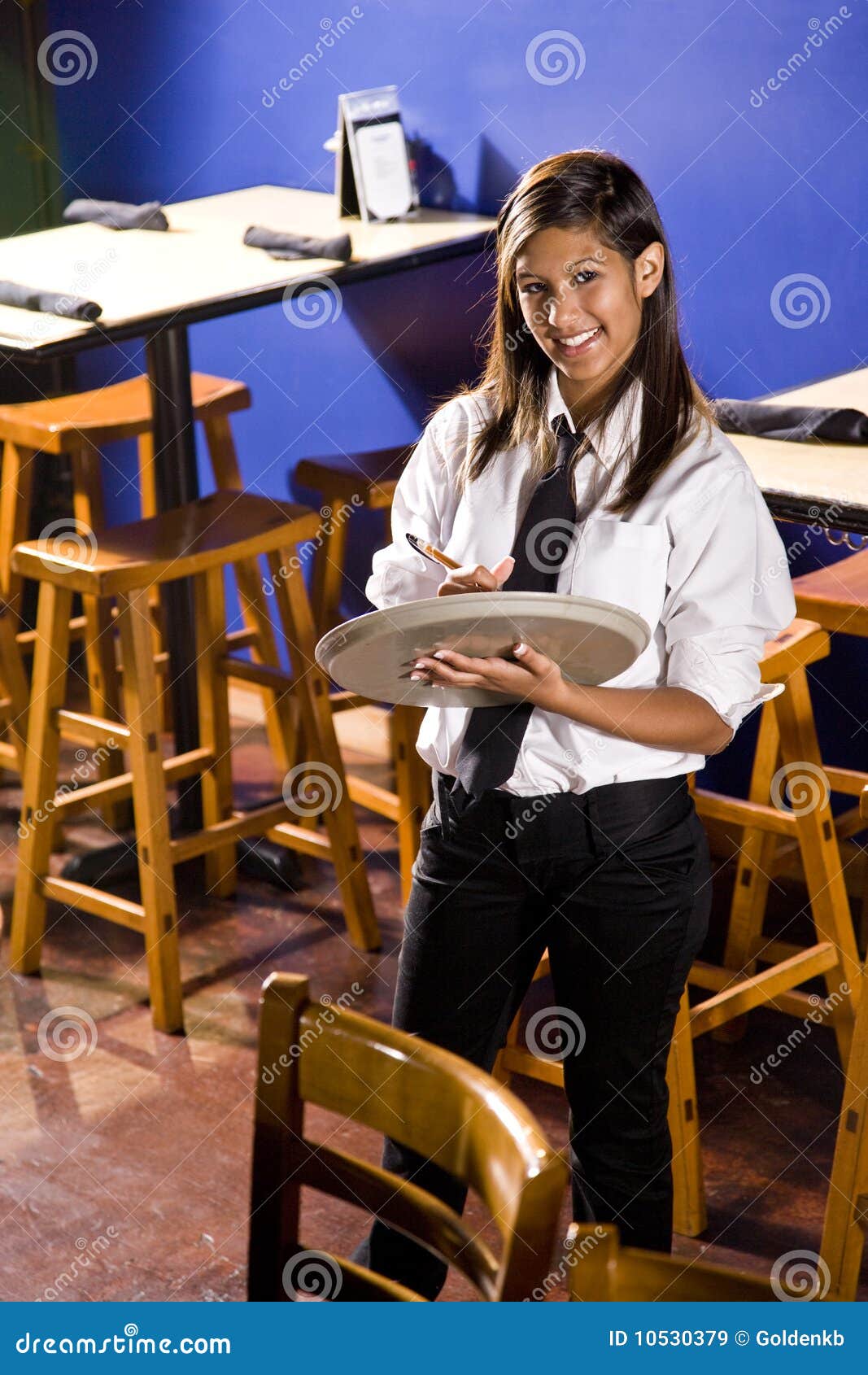 Waitress Ready To Take an Order Stock Image - Image of restaurant ...