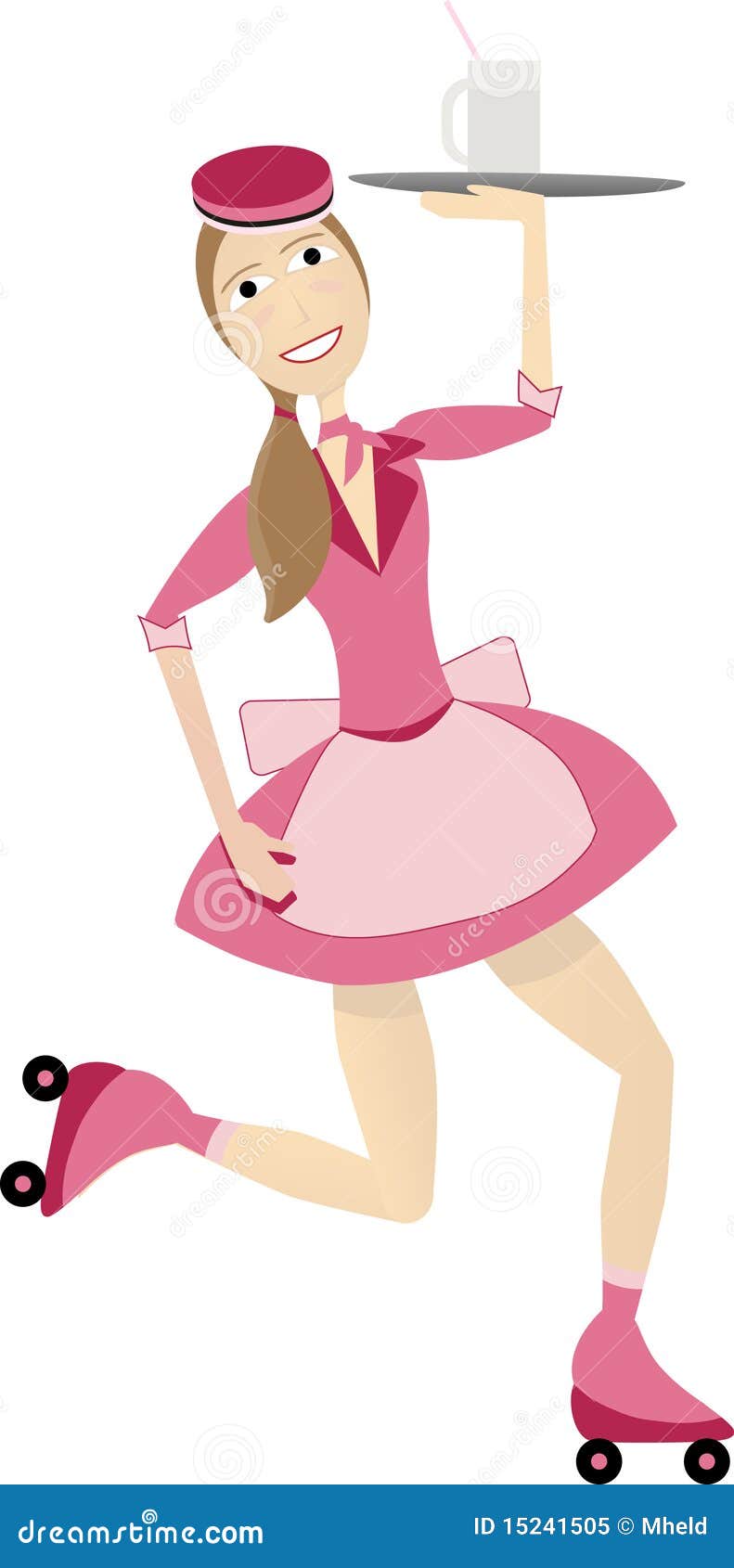 Servant Waitress Logo Design Concept, Restaurant Logo Template Vector ...