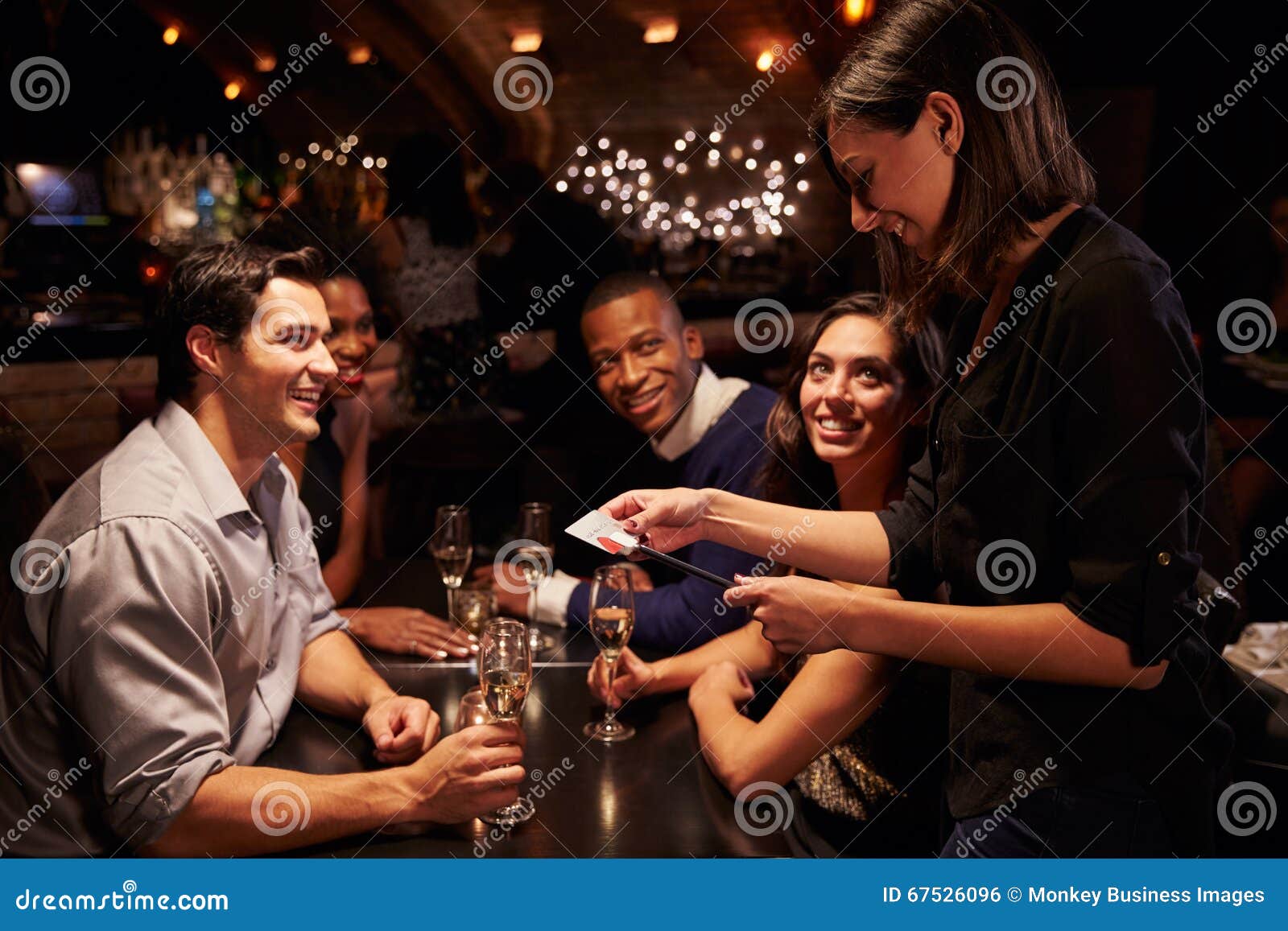 Restaurant Bill With Dollar Bills (tips) On A Plate Royalty-Free Stock ...