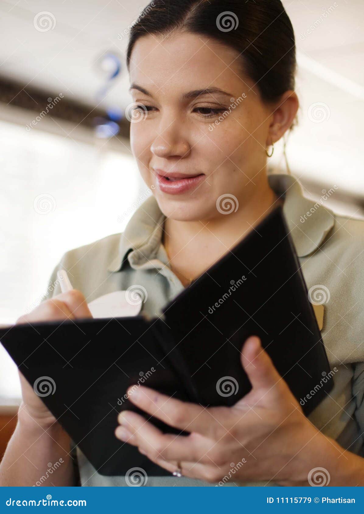 Waitress Taking a Food Order Stock Image - Image of woman, waitress ...