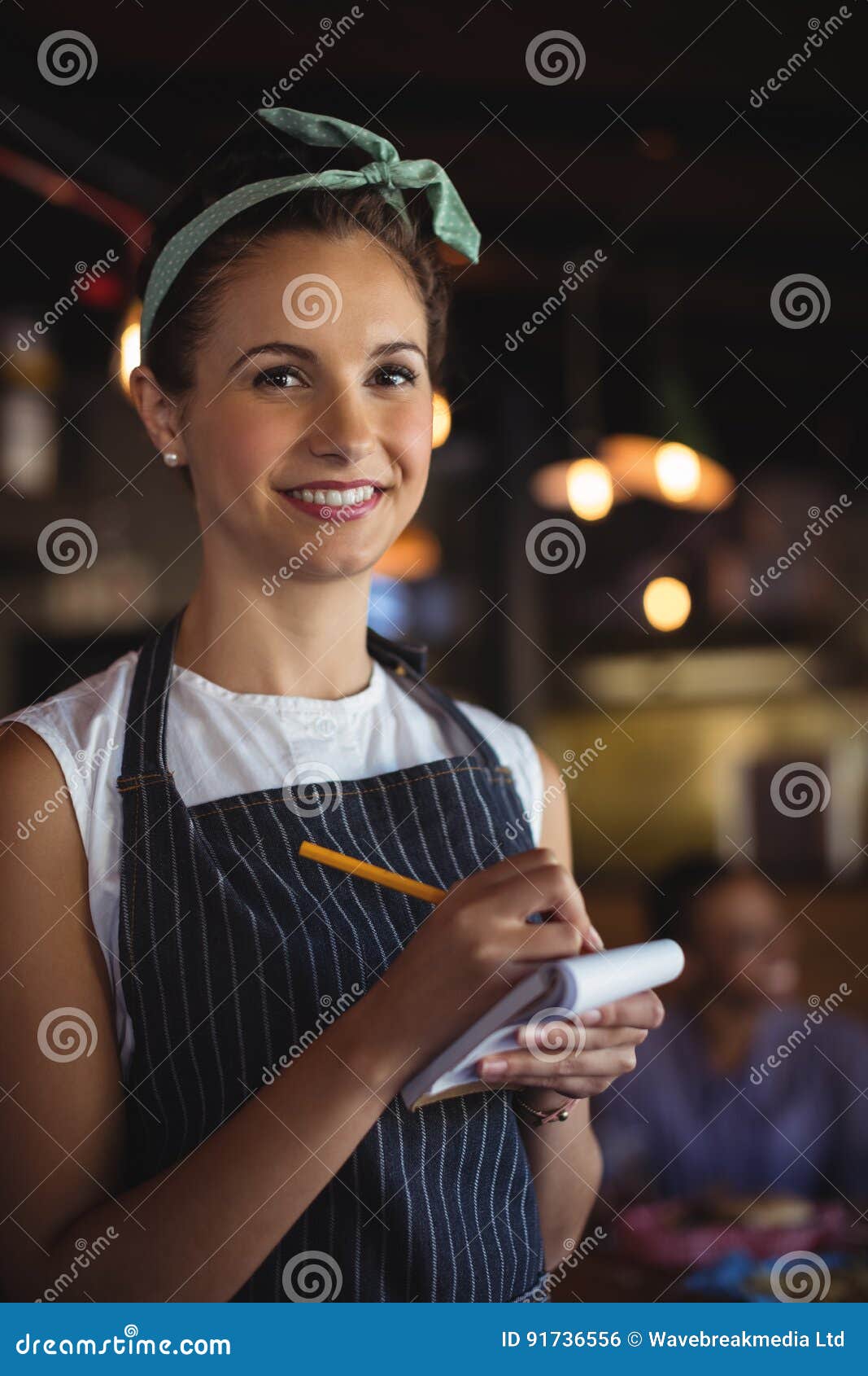 Waitress Taking Order at Restaurant Stock Photo - Image of adult ...