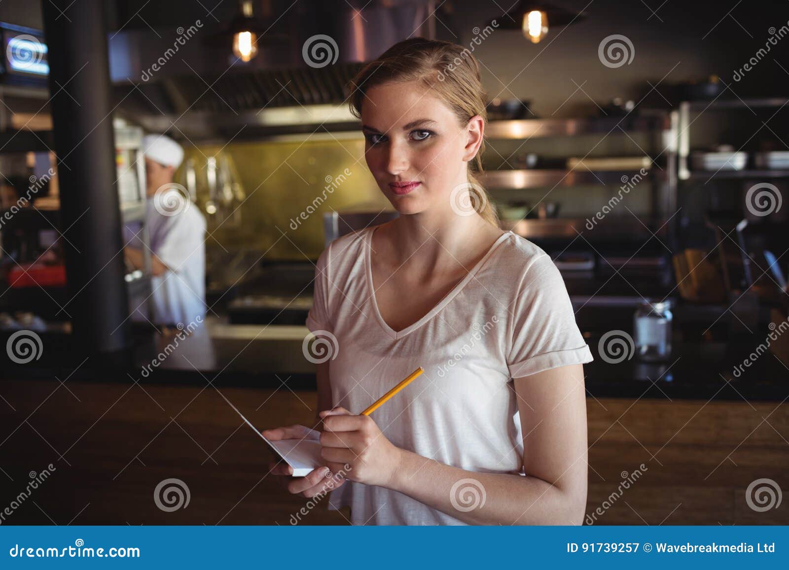 Waitress Taking Order at Restaurant Stock Image - Image of occupation ...