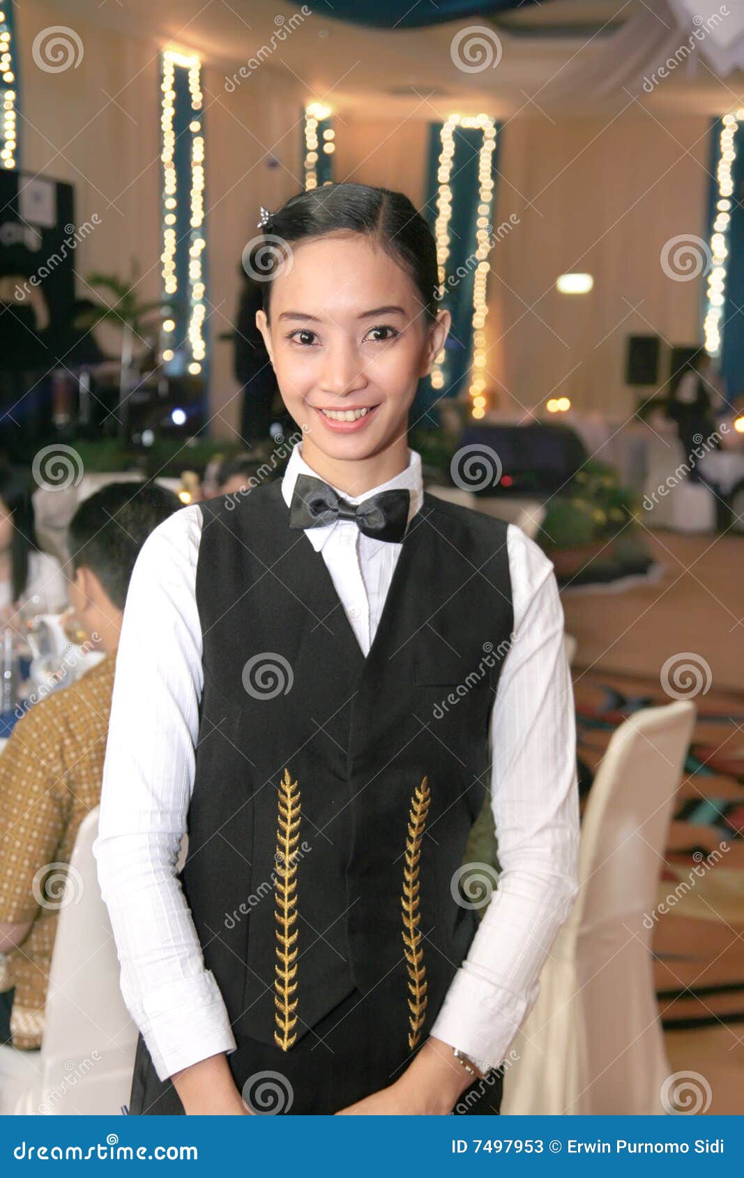 Waitress uniform stock image. Image of beautiful, dinner - 7497953