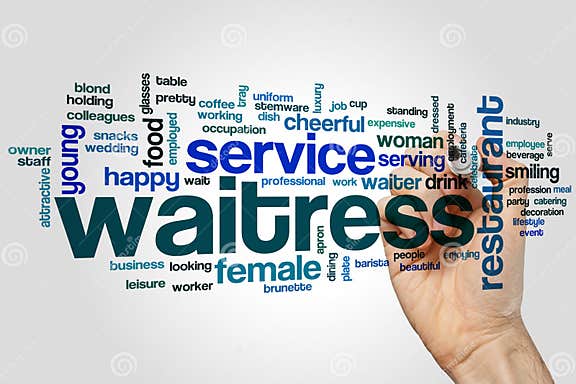 Waitress word cloud stock image. Image of food, table - 90729247