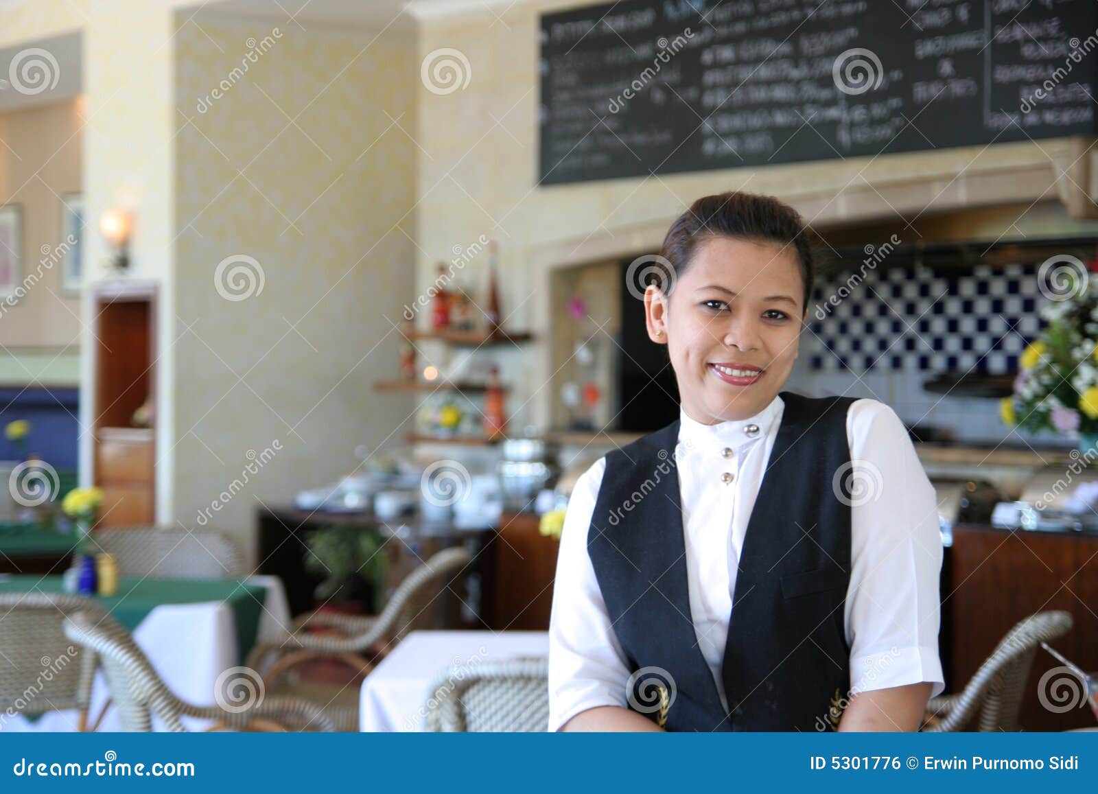 Waitress at work stock photo. Image of accommodation, butler - 5301776
