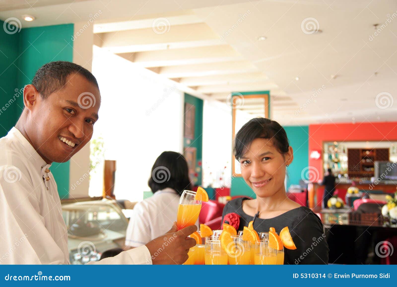 Waitress at work stock photo. Image of hotel, juice, working - 5310314