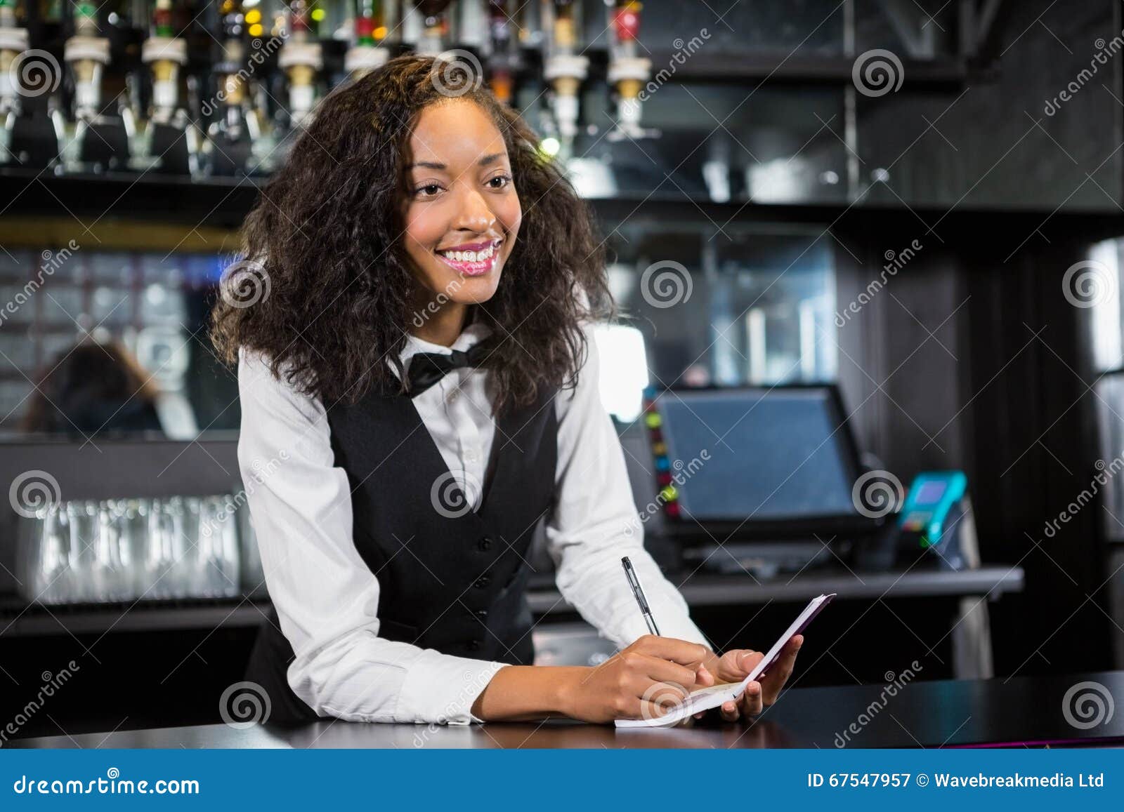 Waitress Writing Down an Order Stock Image - Image of confidence ...