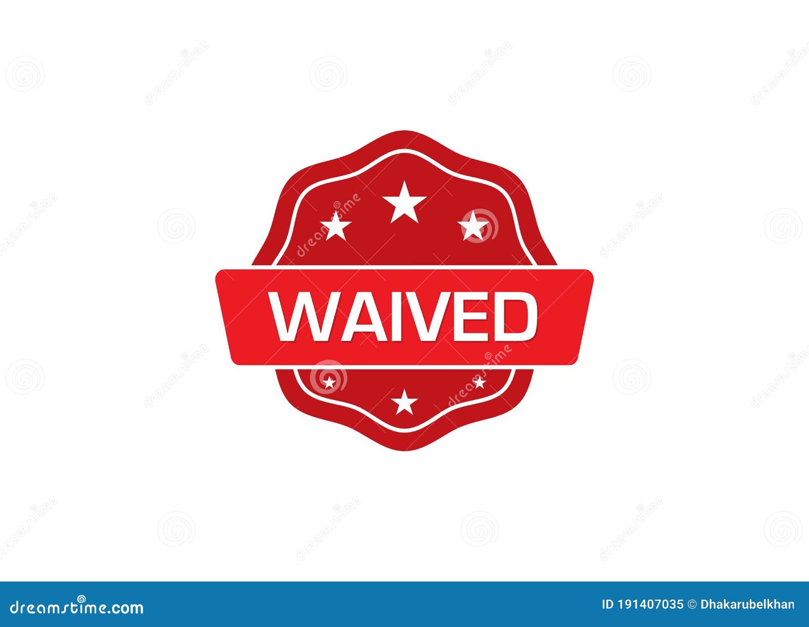 Waived Label Sticker, Waived Badge Sign Stock Vector - Illustration of ...