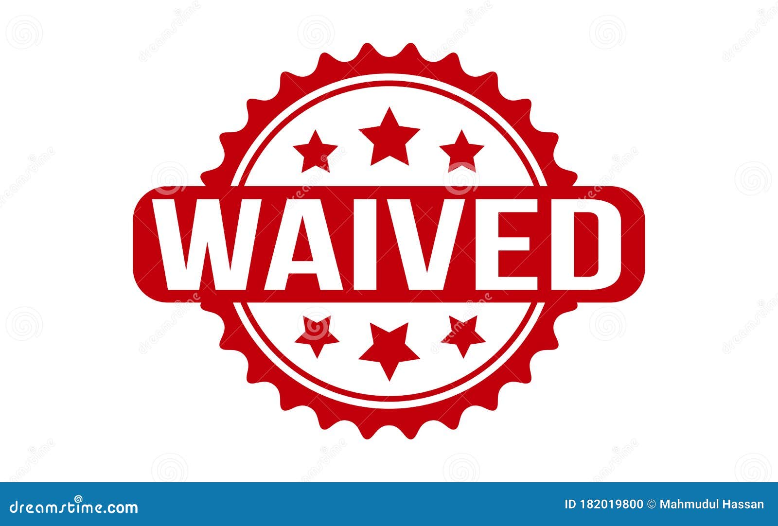 Waived Rubber Stamp. Red Waived Rubber Grunge Stamp Seal Vector ...