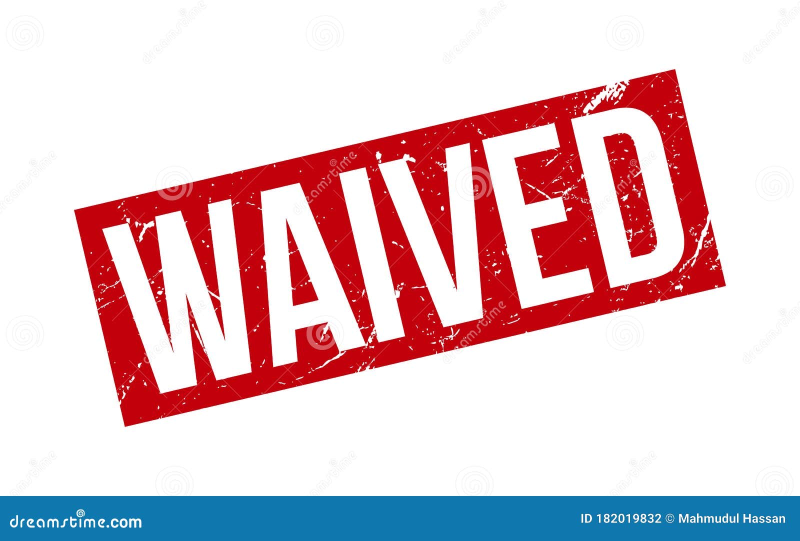 Waived Rubber Stamp. Red Waived Rubber Grunge Stamp Seal Vector ...