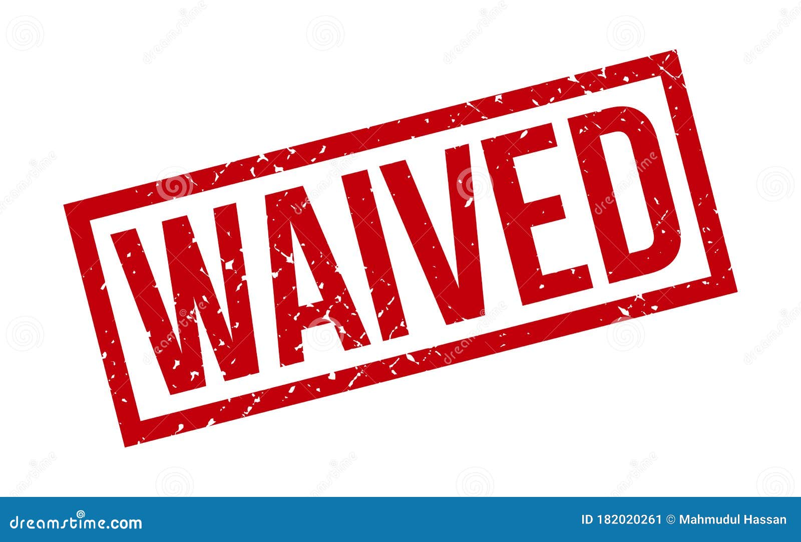 Waived Rubber Stamp. Red Waived Rubber Grunge Stamp Seal Vector ...