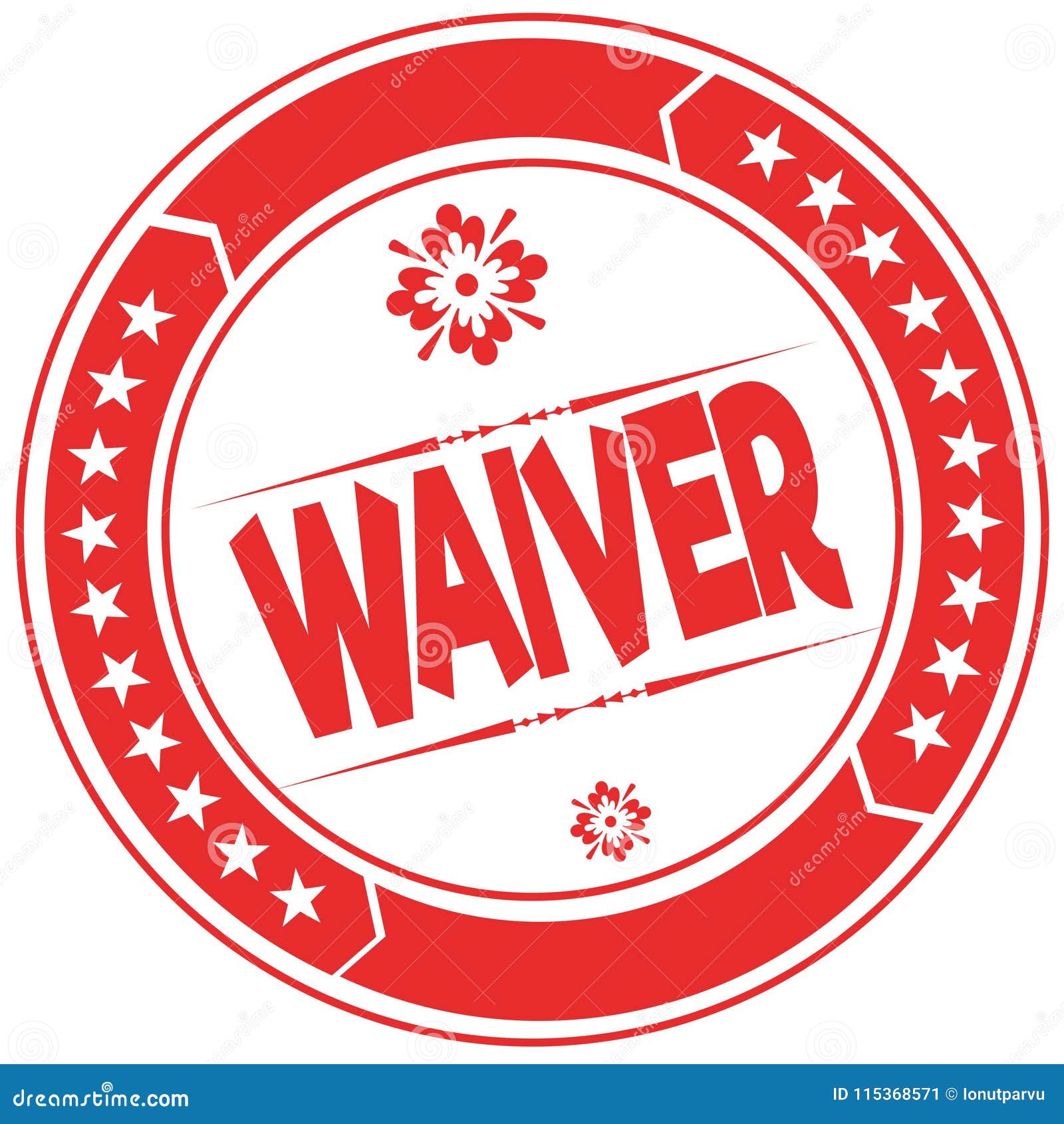 WAIVER orange stamp. stock illustration. Illustration of signage ...