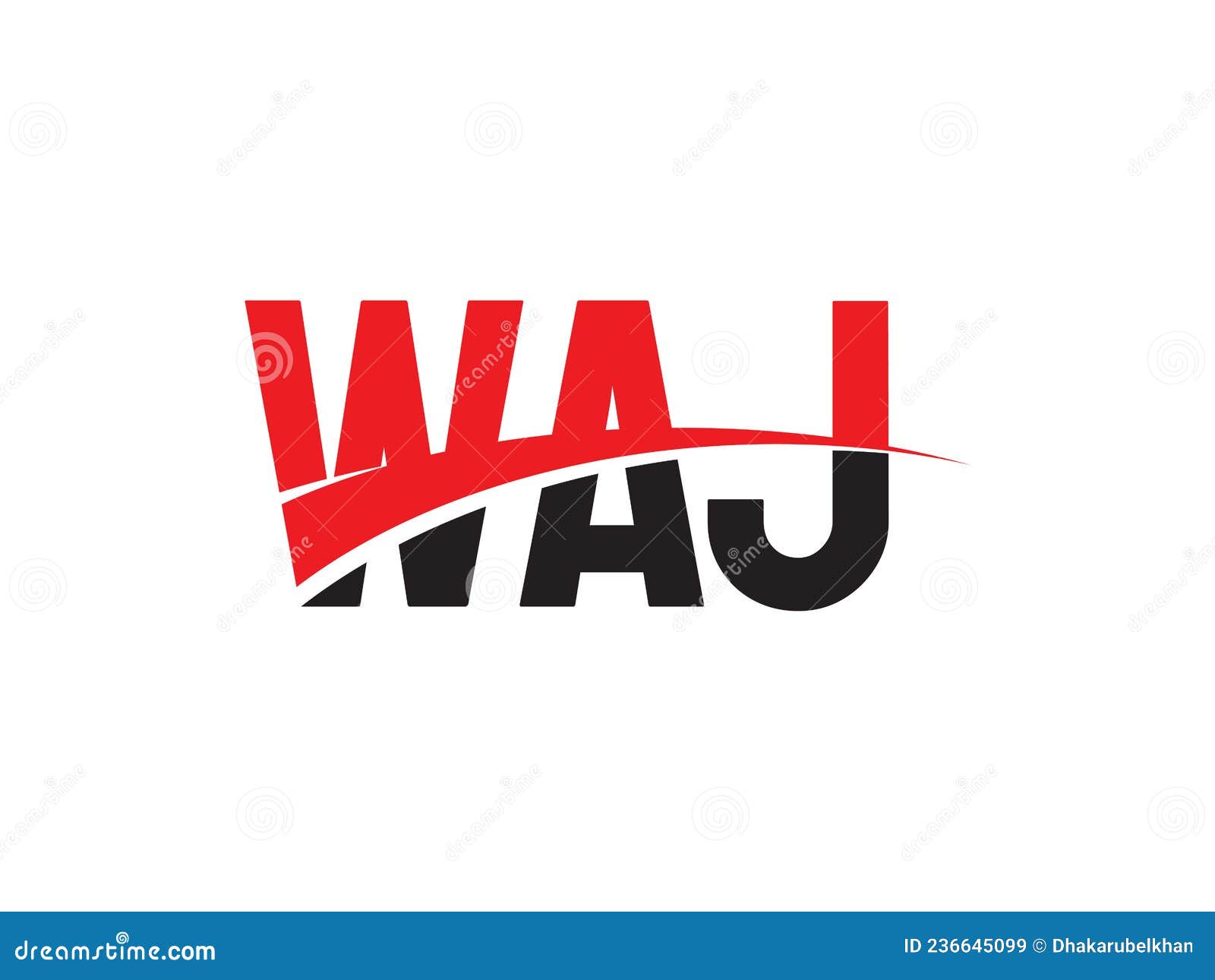 WAJ Letter Initial Logo Design Vector Illustration Stock Vector ...