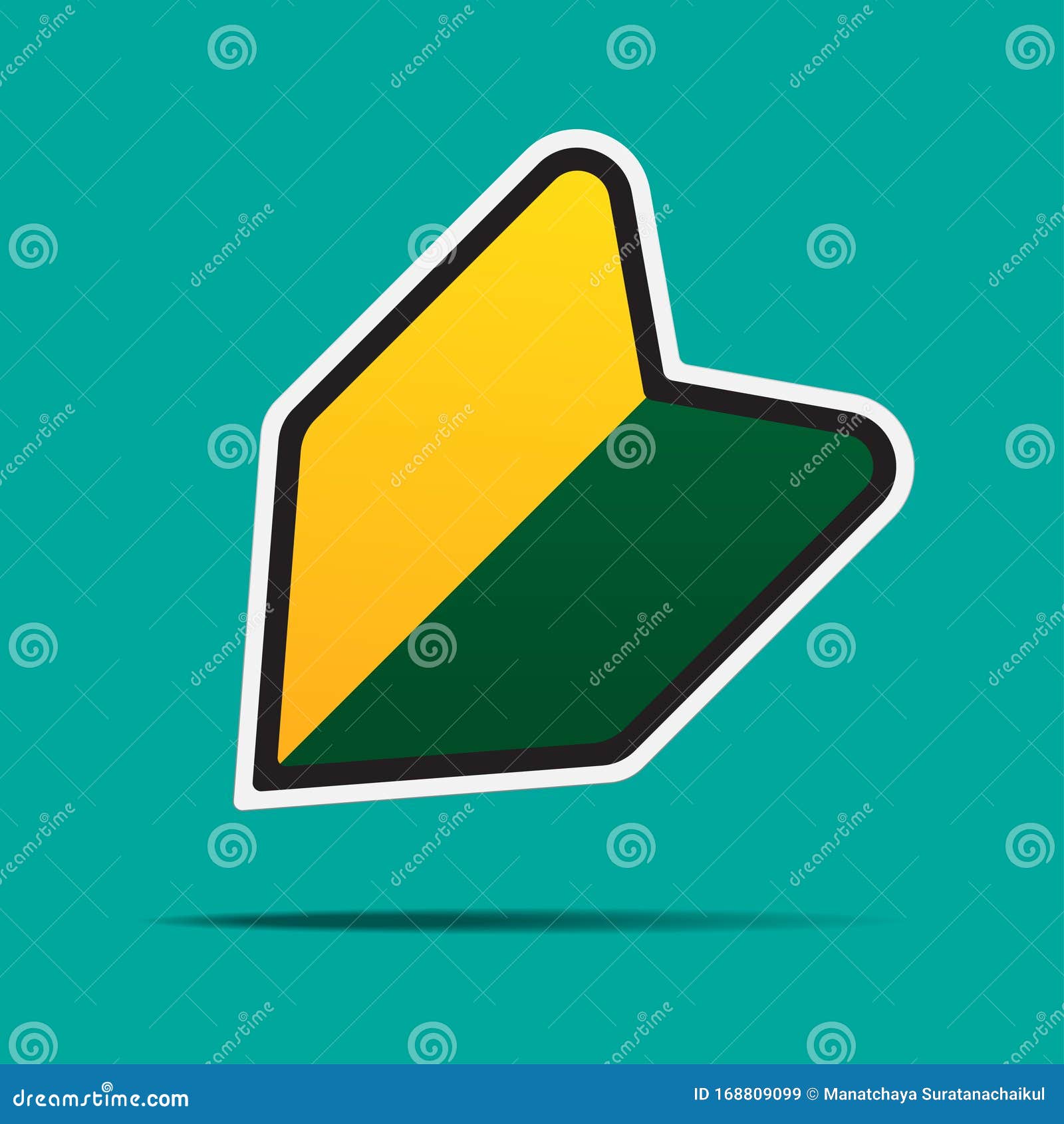 Wakaba mark. stock vector. Illustration of sign, mark - 168809099