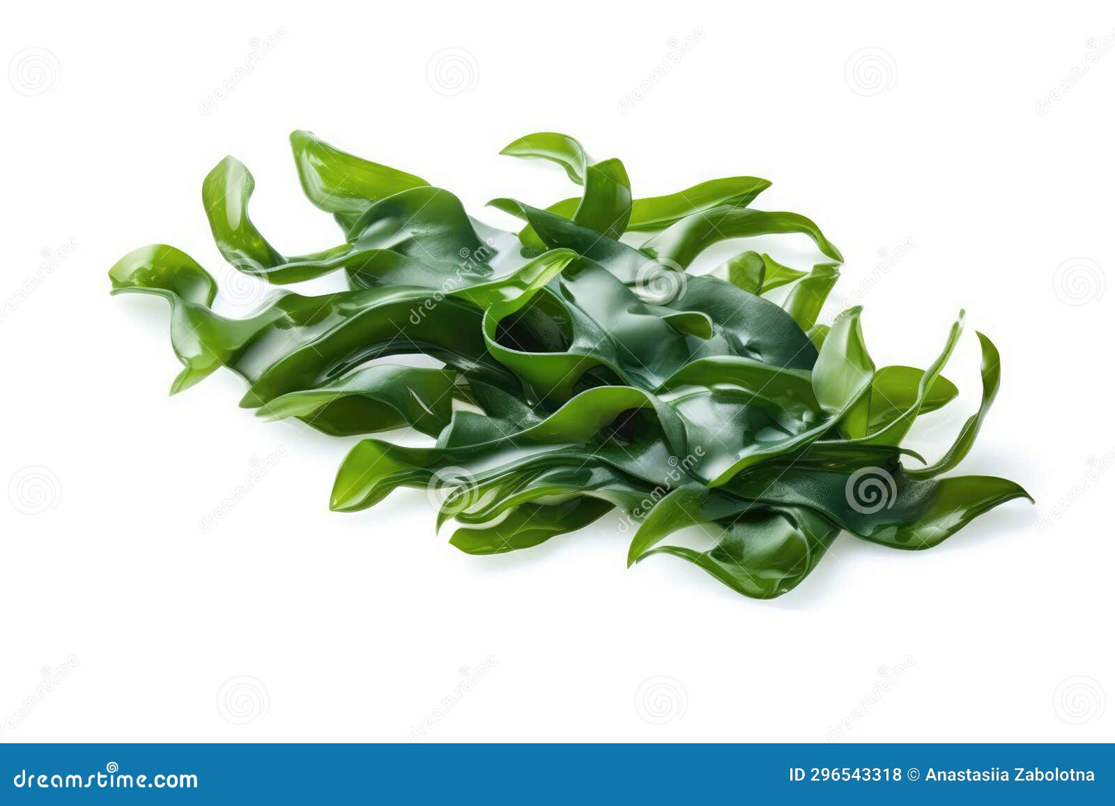 Wakame Algae on White Background. Generative AI Stock Illustration ...