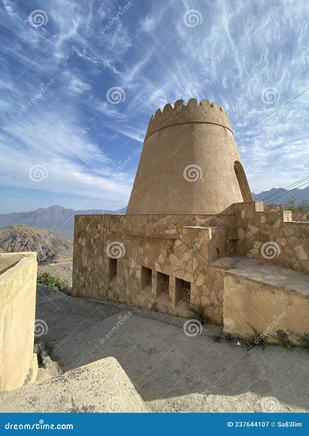 Wakan village, Oman editorial photography. Image of fortification ...
