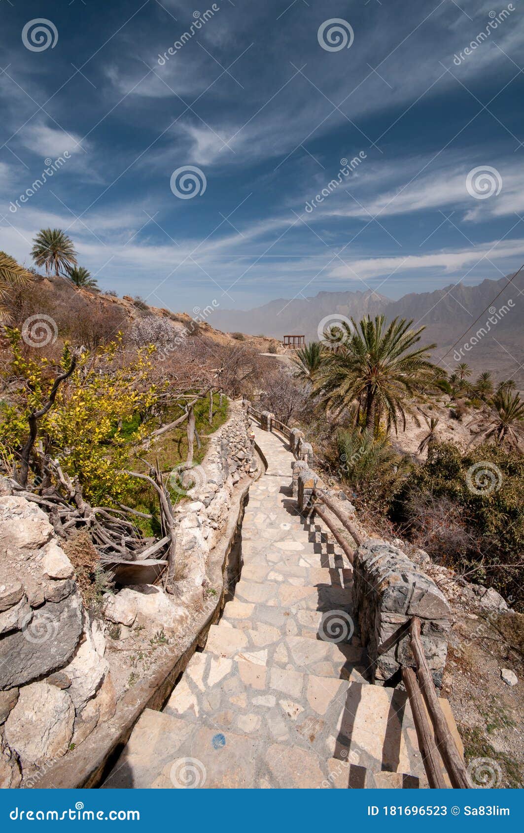 Wakan village Oman stock image. Image of nature, wadi - 181696523