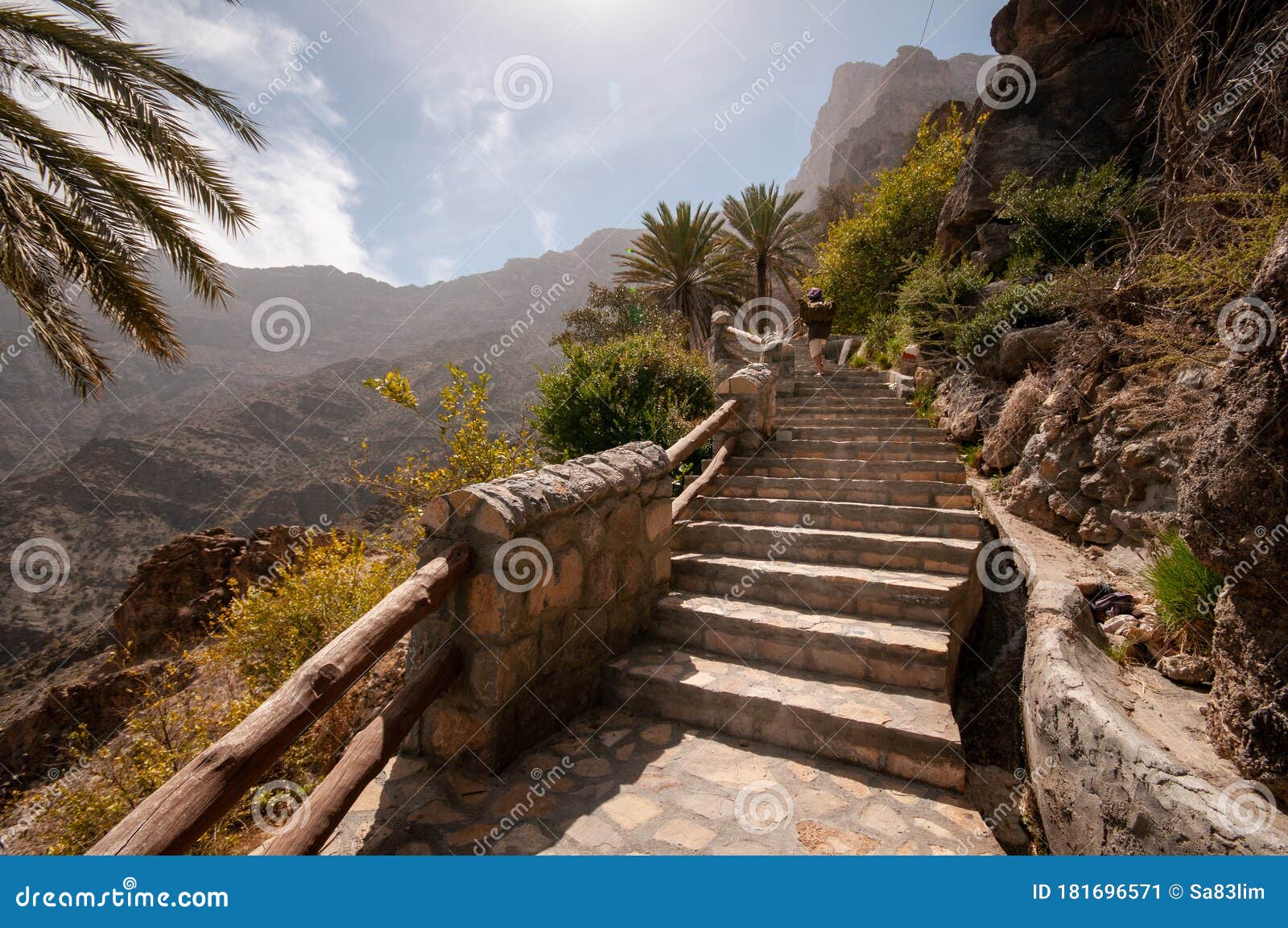 Wakan village Oman stock image. Image of wakan, mountains - 181696571
