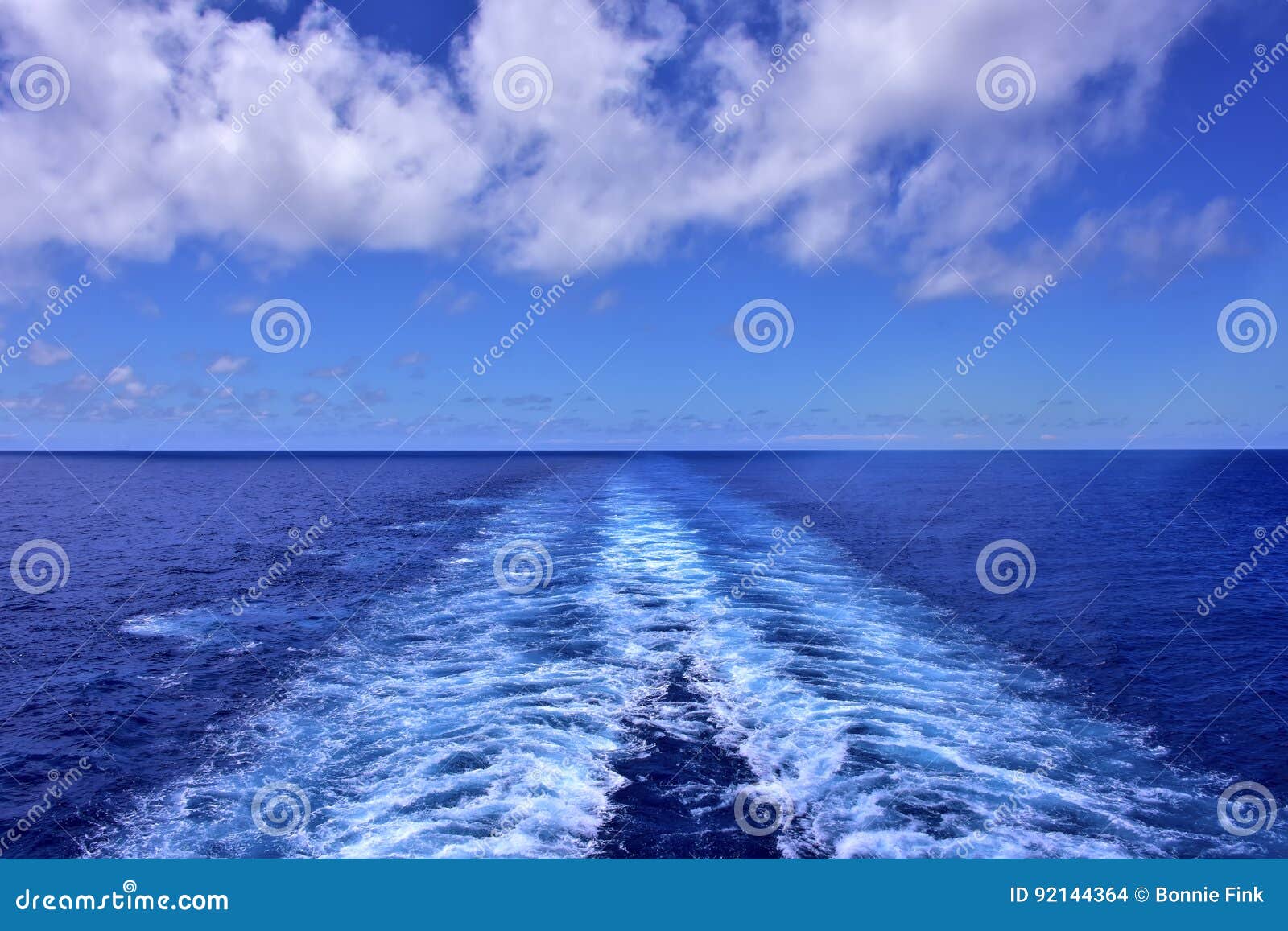 Sea Wake Behind Large Ship Stock Photo | CartoonDealer.com #66819024