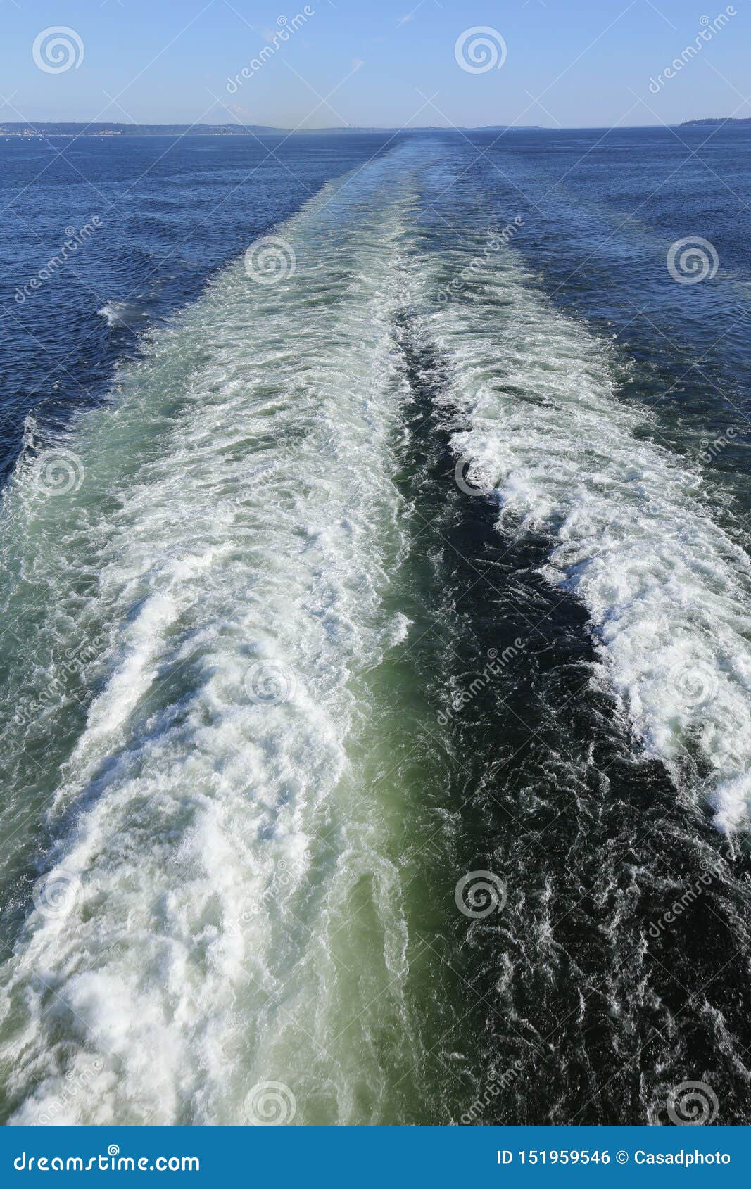 Sea Wake Behind Large Ship Stock Photo | CartoonDealer.com #66819024
