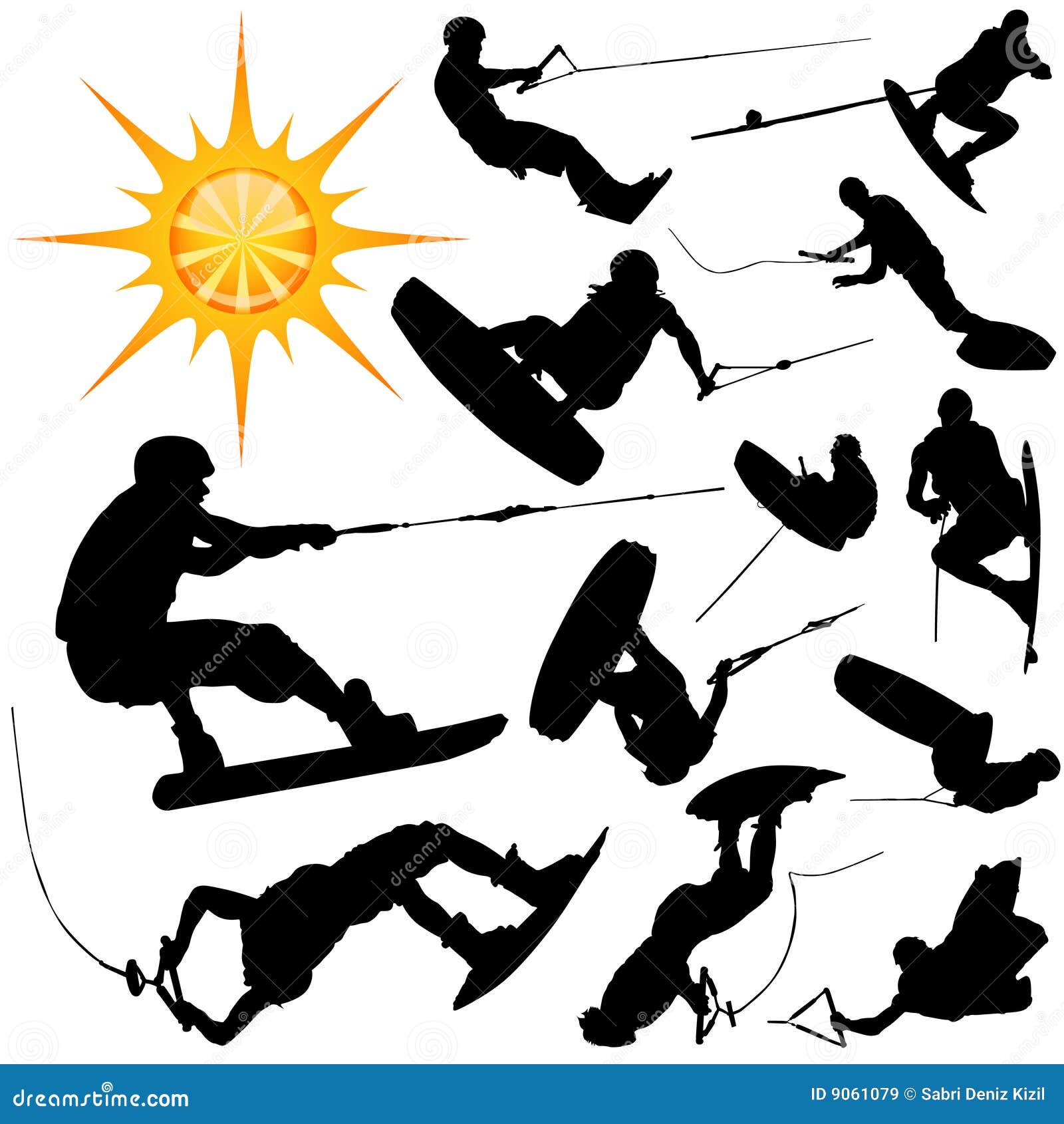 Wake Surfing Lettering Logo Royalty-Free Cartoon | CartoonDealer.com ...