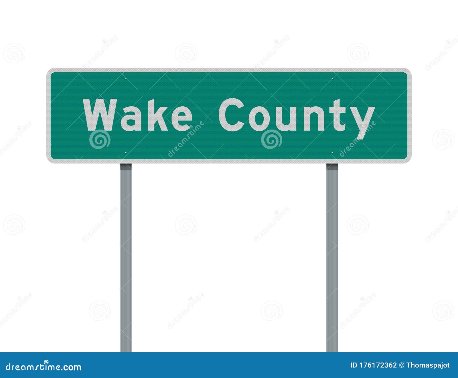 Wake County road sign stock vector. Illustration of green - 176172362