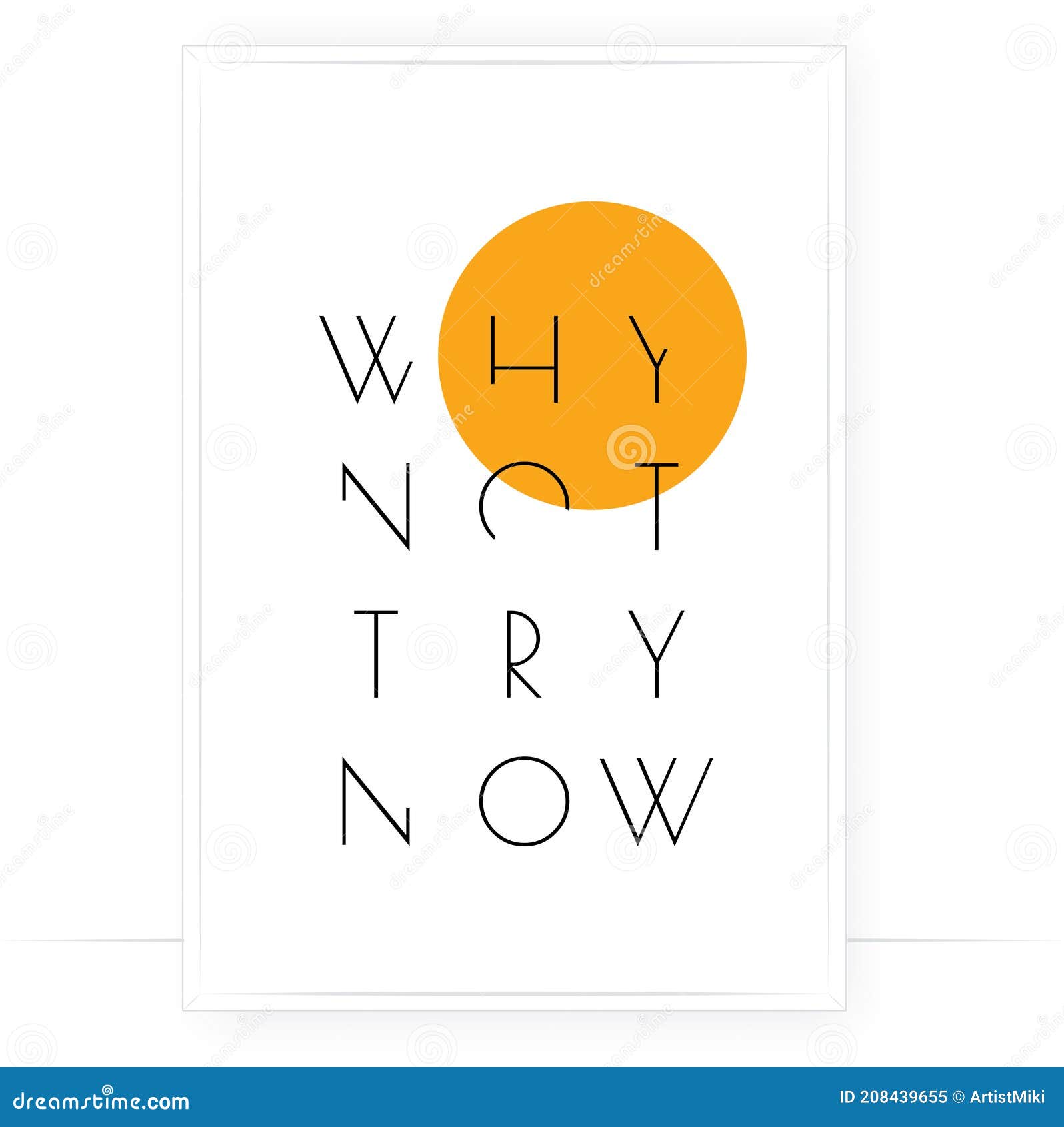 Why Not Try Now, Vector. Minimalist Art Design Stock Vector ...