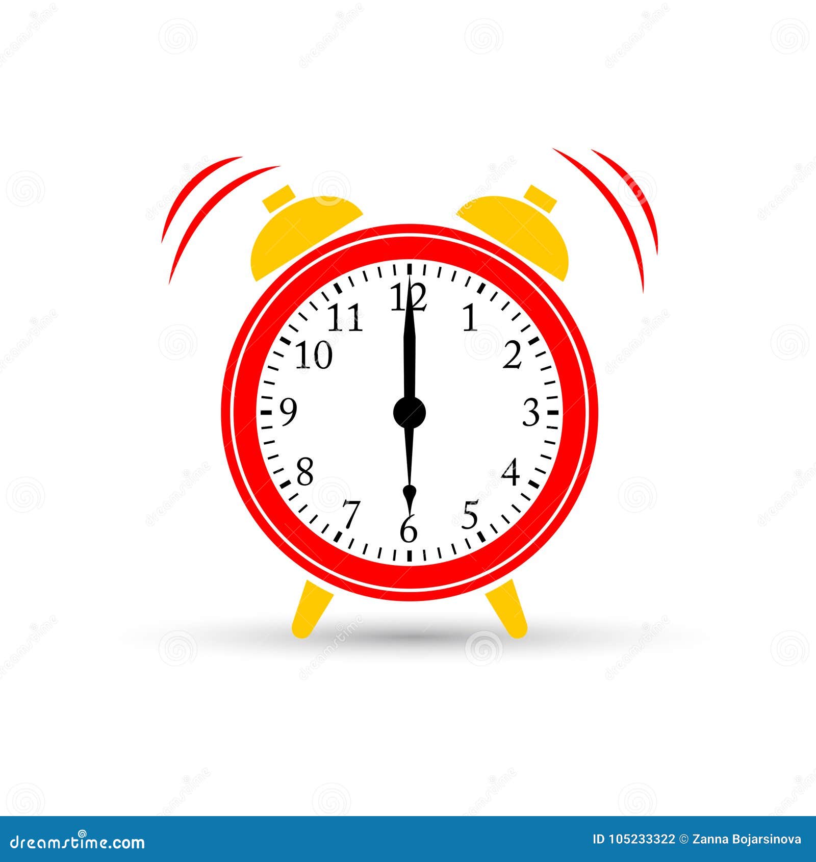 Wake up. Alarm clock icon. stock vector. Illustration of arrow - 105233322