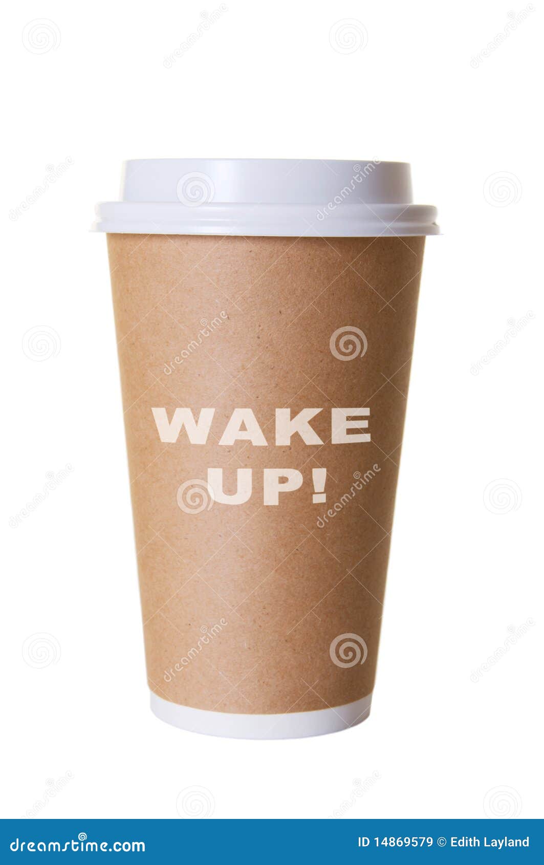 Wake Up Coffee To Go Cup stock image. Image of bean, caffeine - 14869579
