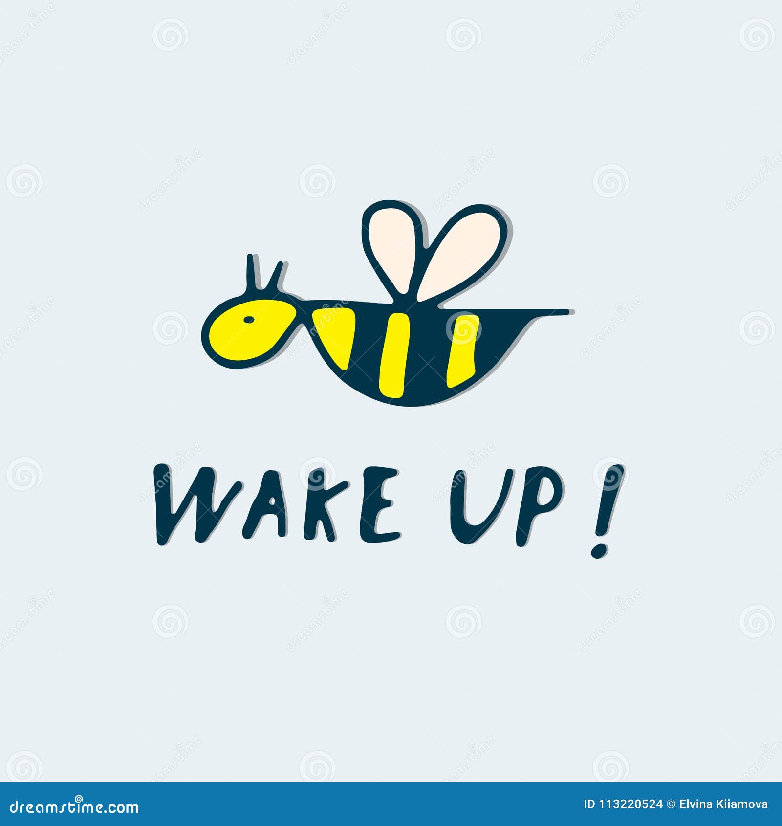 Wake up cute illustartion. stock illustration. Illustration of cartoon ...