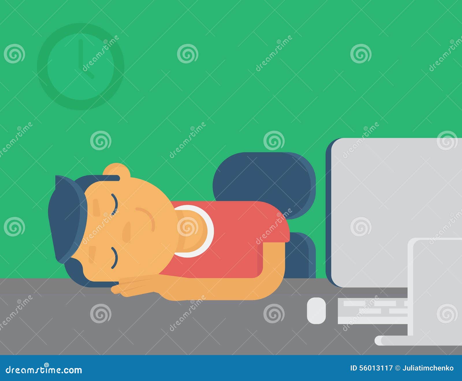 Wake up stock vector. Illustration of homework, office - 56013117