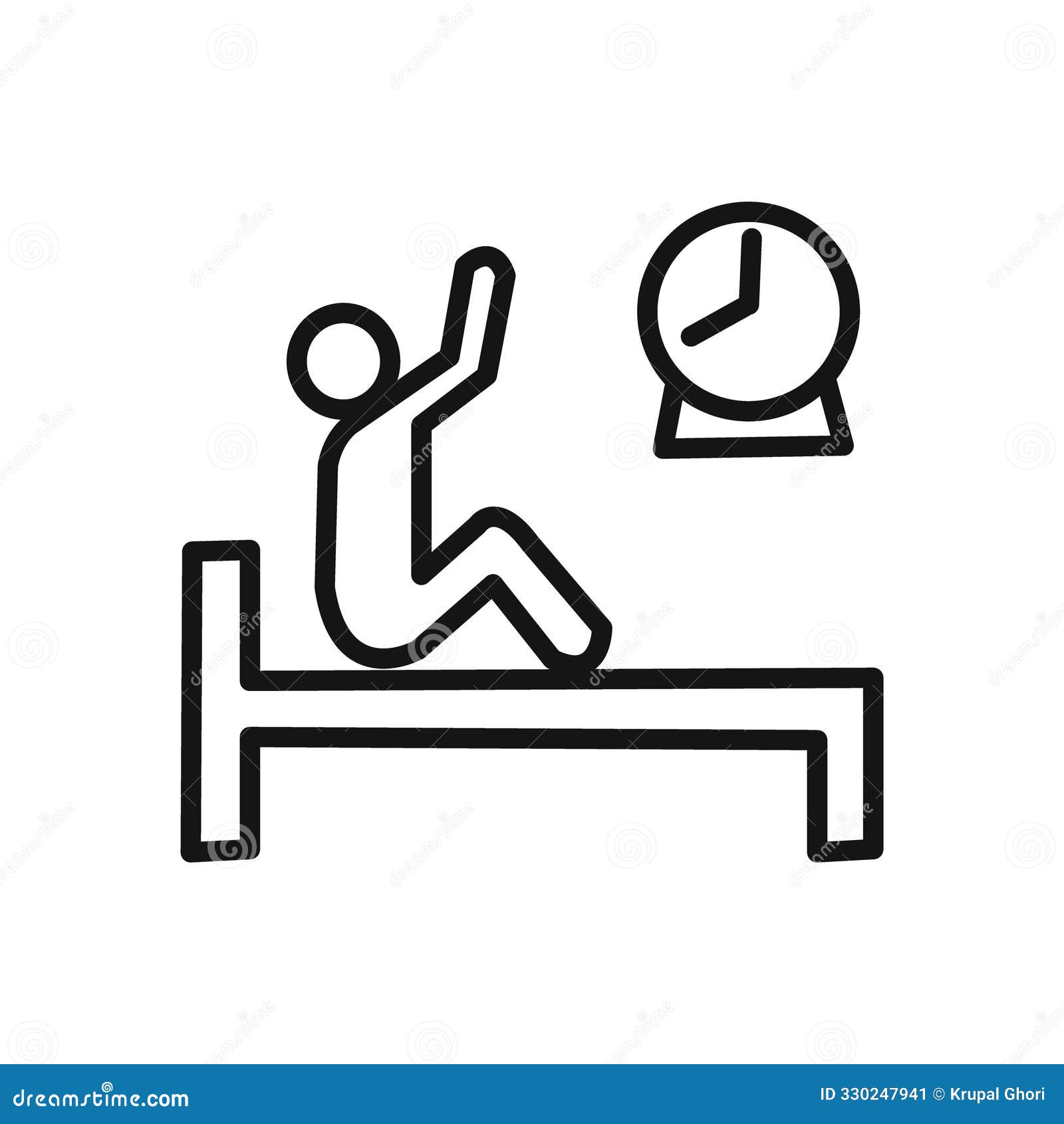 Wake Up in the Morning Icon Linear Graphics Set Vector Stock ...