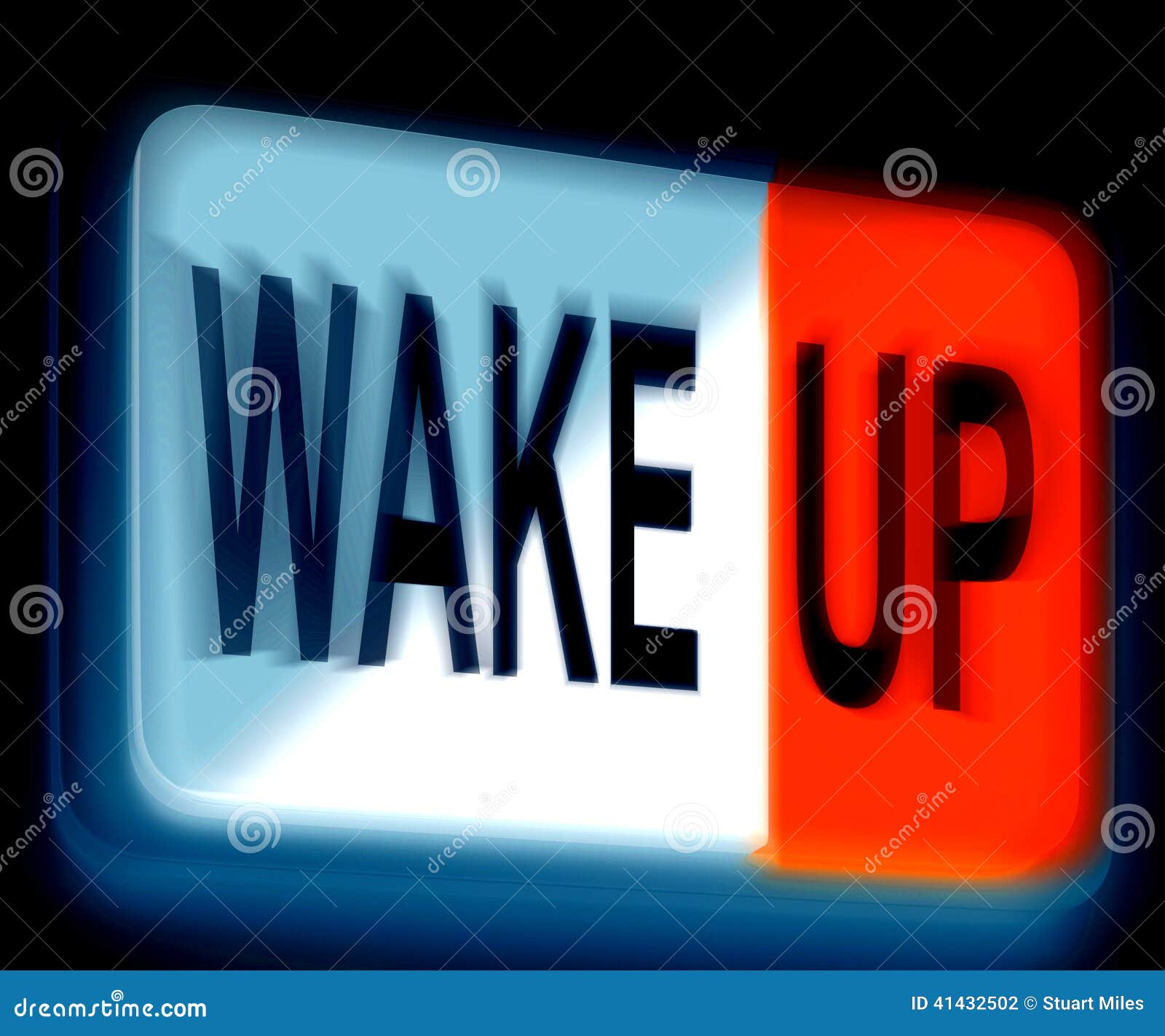 Wake Up Sign Awake and Rise Stock Illustration - Illustration of rise ...