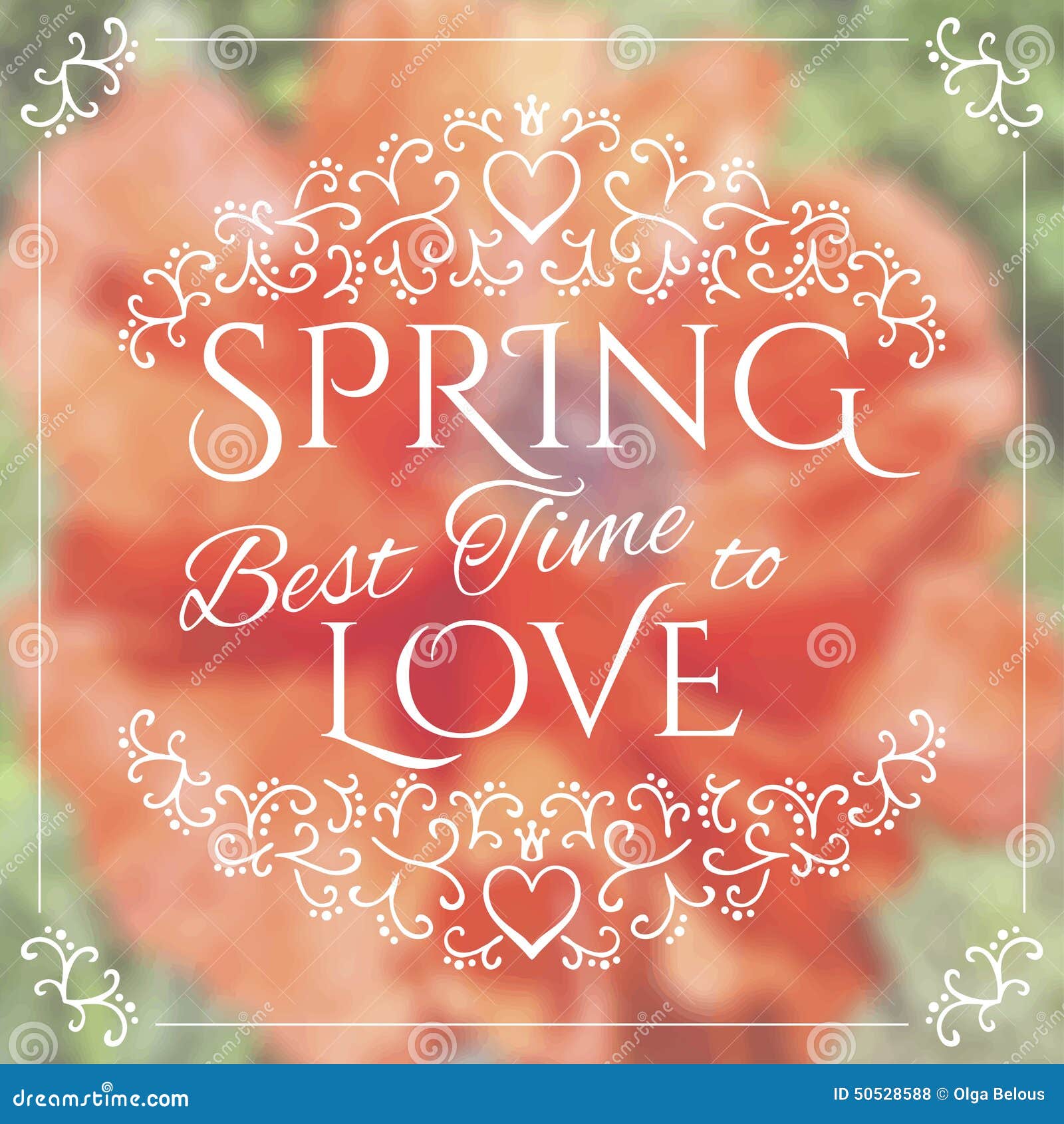 Wake Up. Spring is Coming Lettering on Unfocused Stock Vector ...