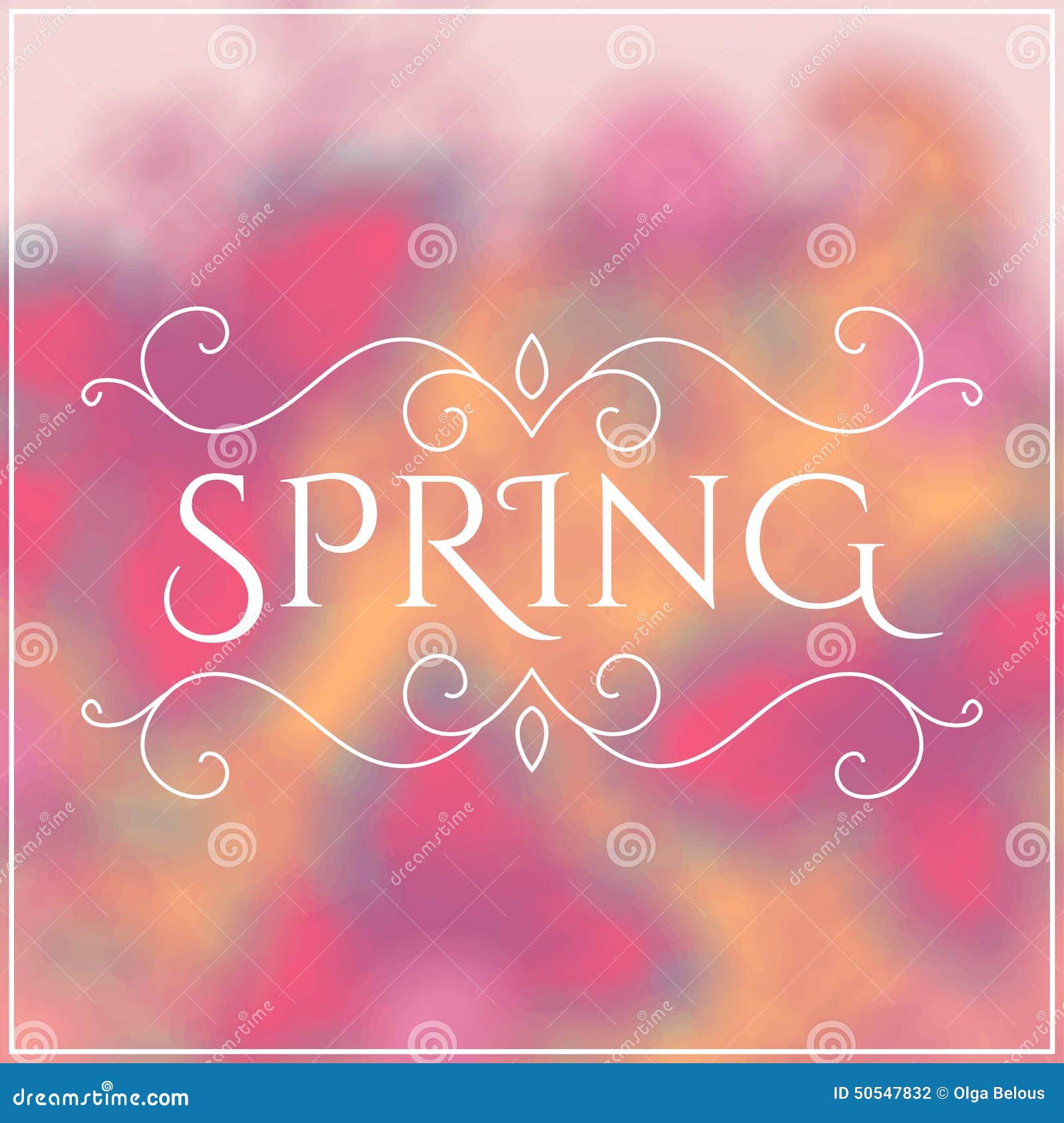 Wake Up. Spring is Coming Lettering on Unfocused Stock Vector ...