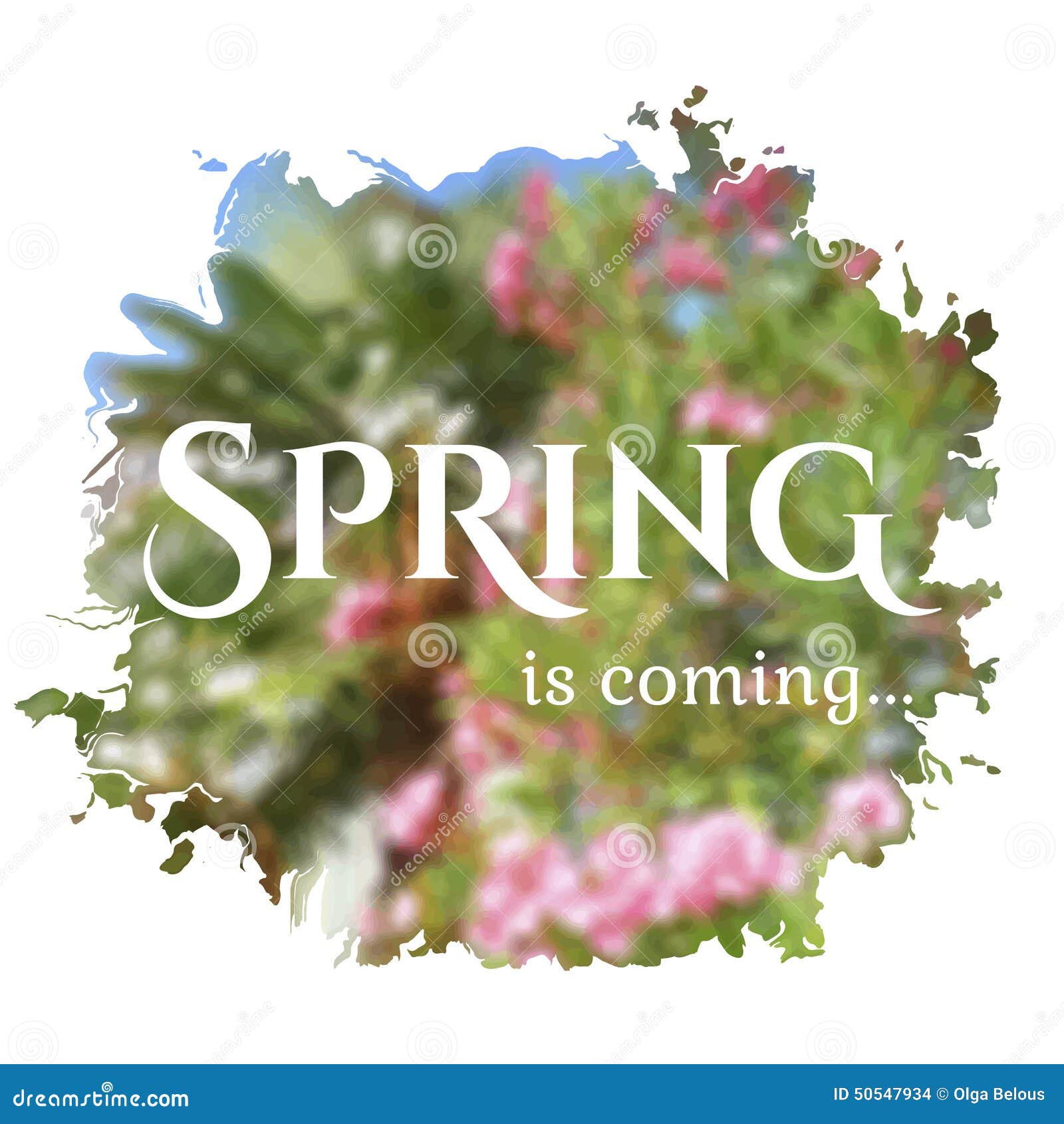 Wake Up. Spring is Coming Lettering on Unfocused Stock Vector ...