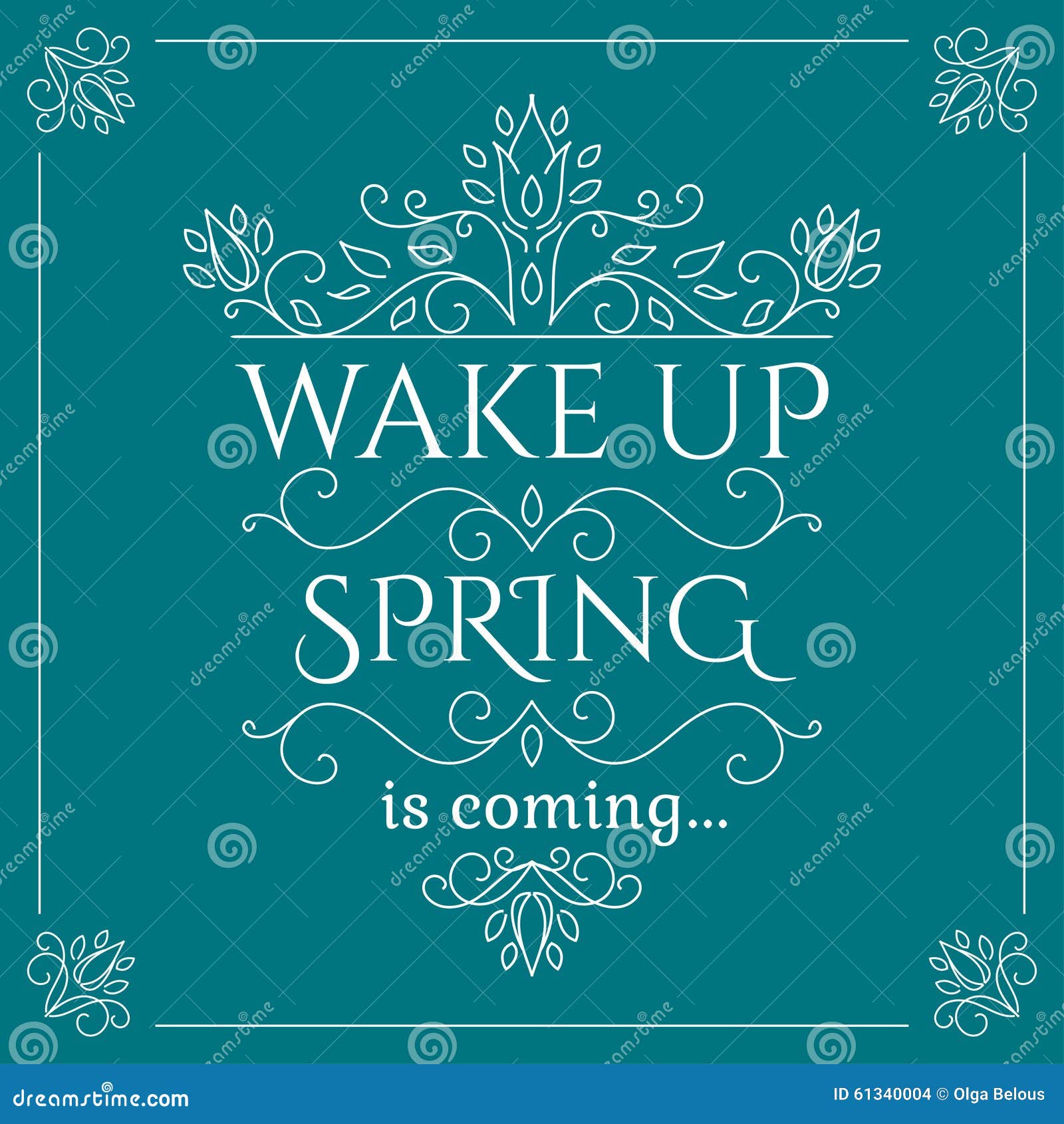 Don`t Wake Up Until Spring - Inspire And Motivational Quote. Hand Drawn ...