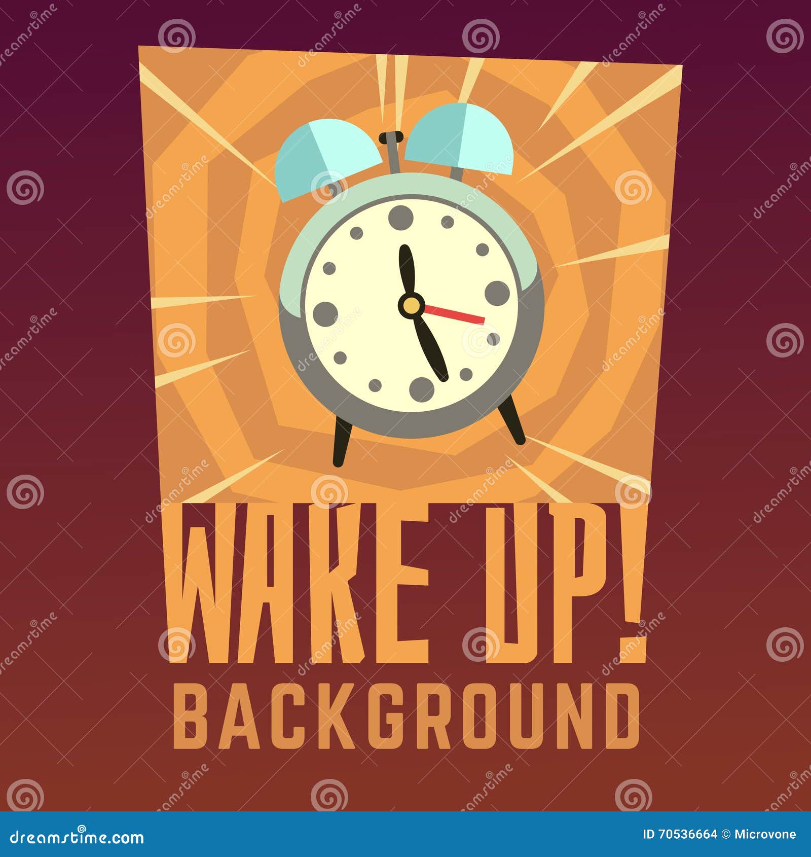 Wake up vector background stock vector. Illustration of modern - 70536664